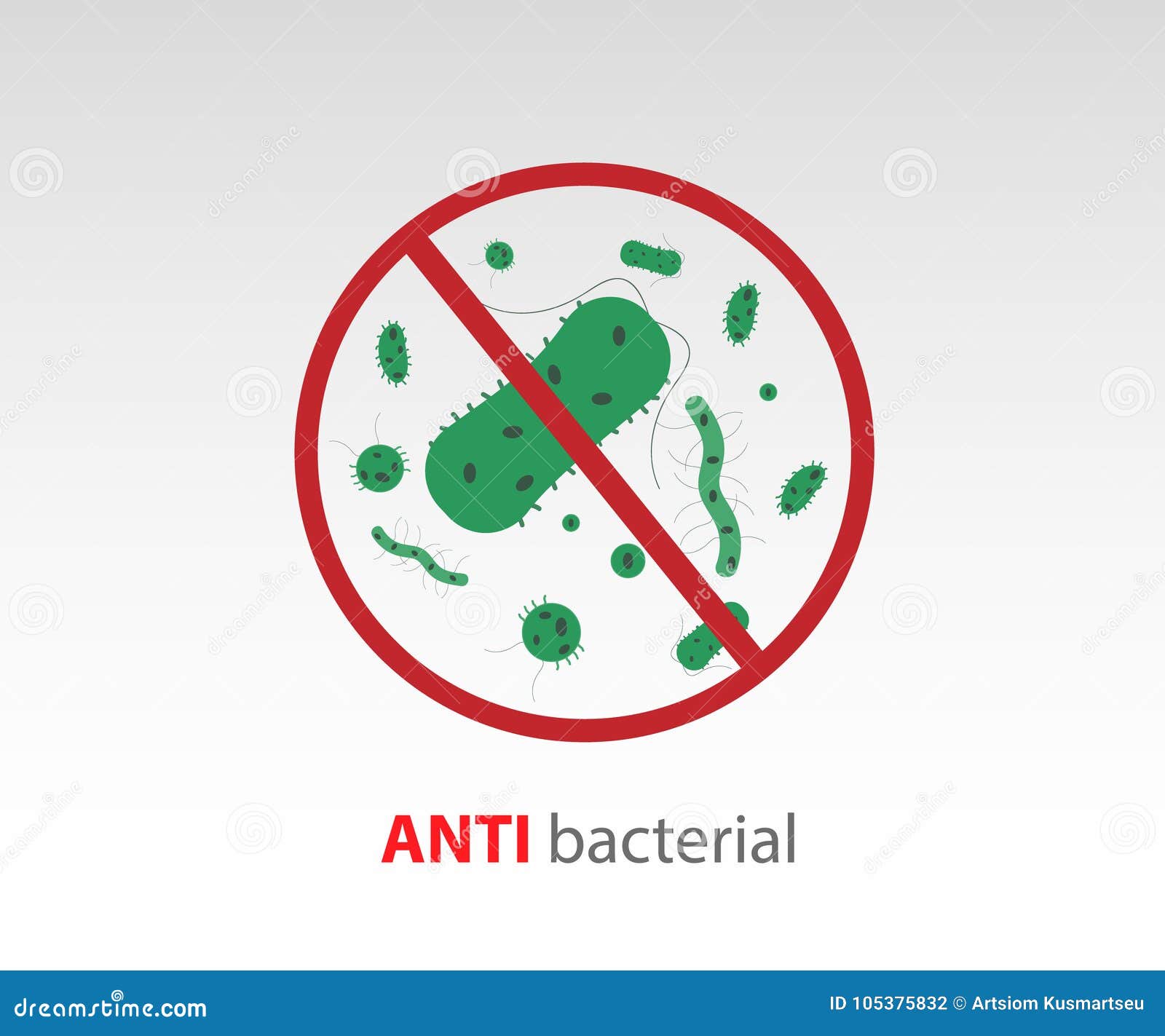 No bacteria symbol stock vector. Illustration of bacterium - 105375832