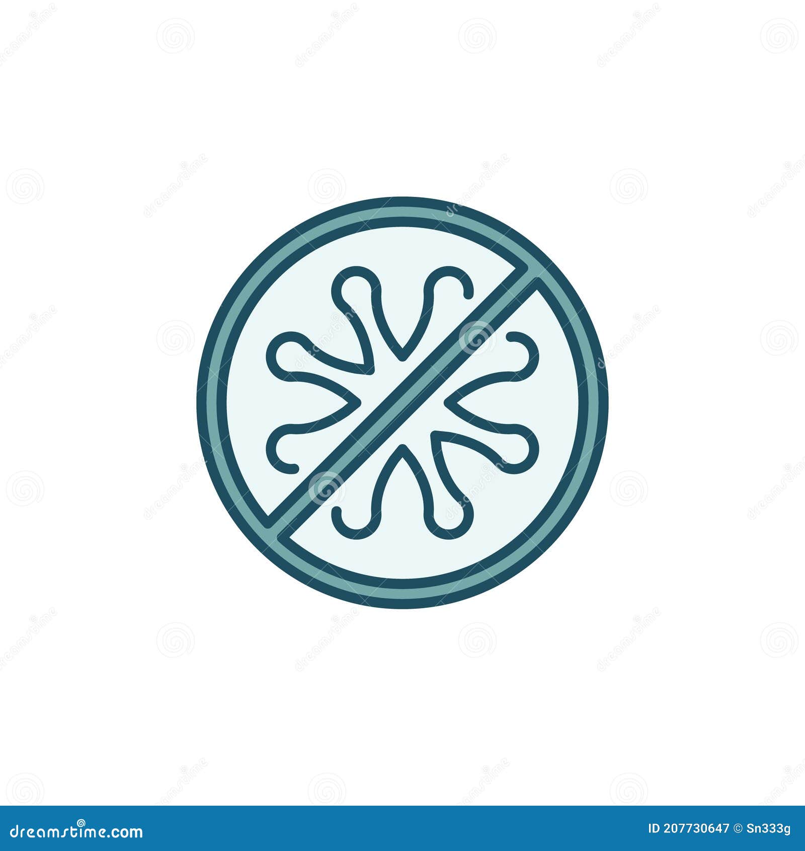 No Bacteria Vector Concept Colored Icon Stock Illustration ...