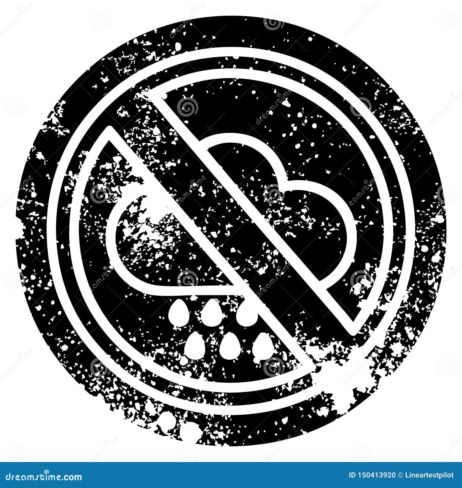 No Bad Weather Distressed Icon Symbol Stock Vector - Illustration of ...