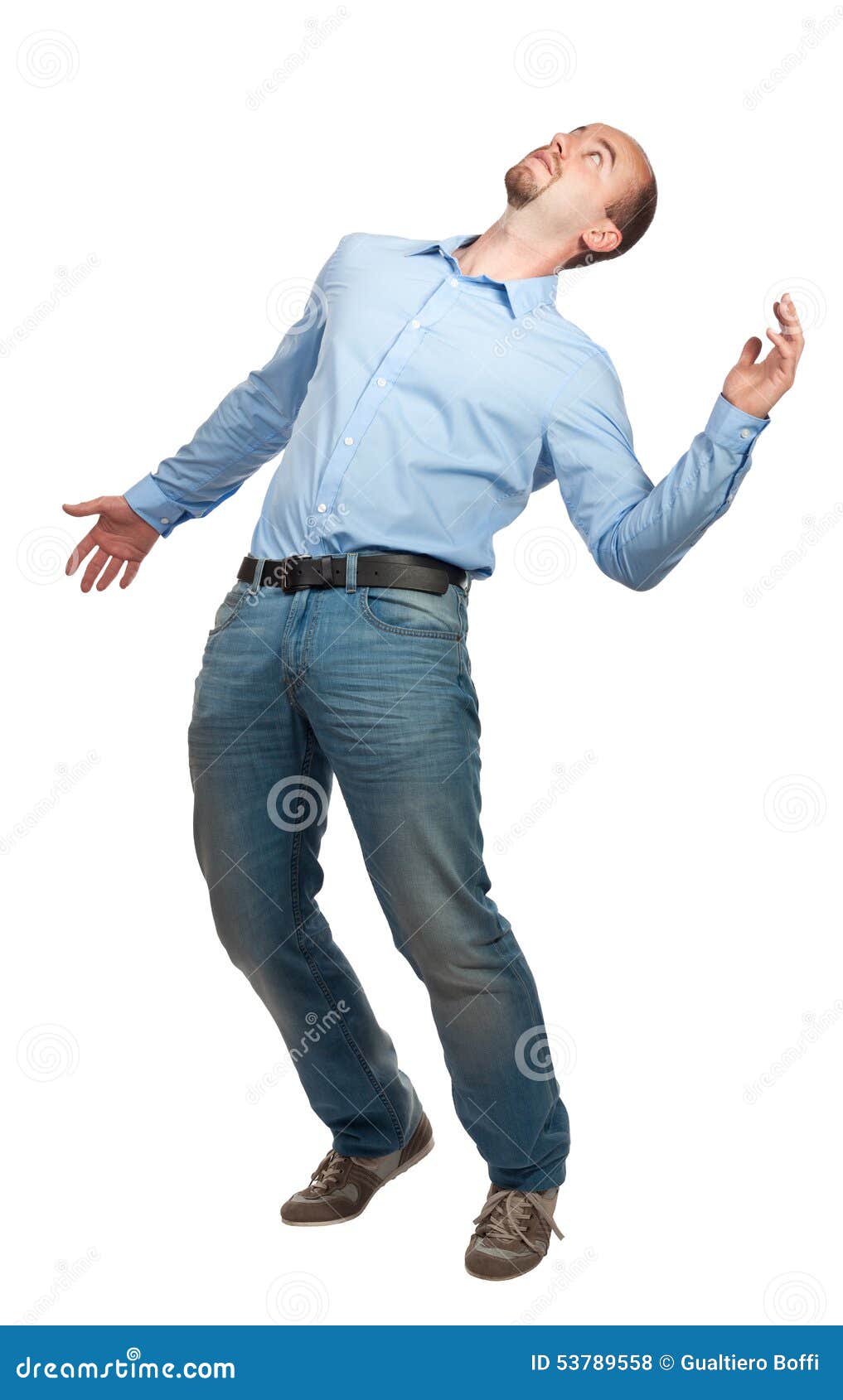 No balance stock photo. Image of denim, fall, worker - 53789558