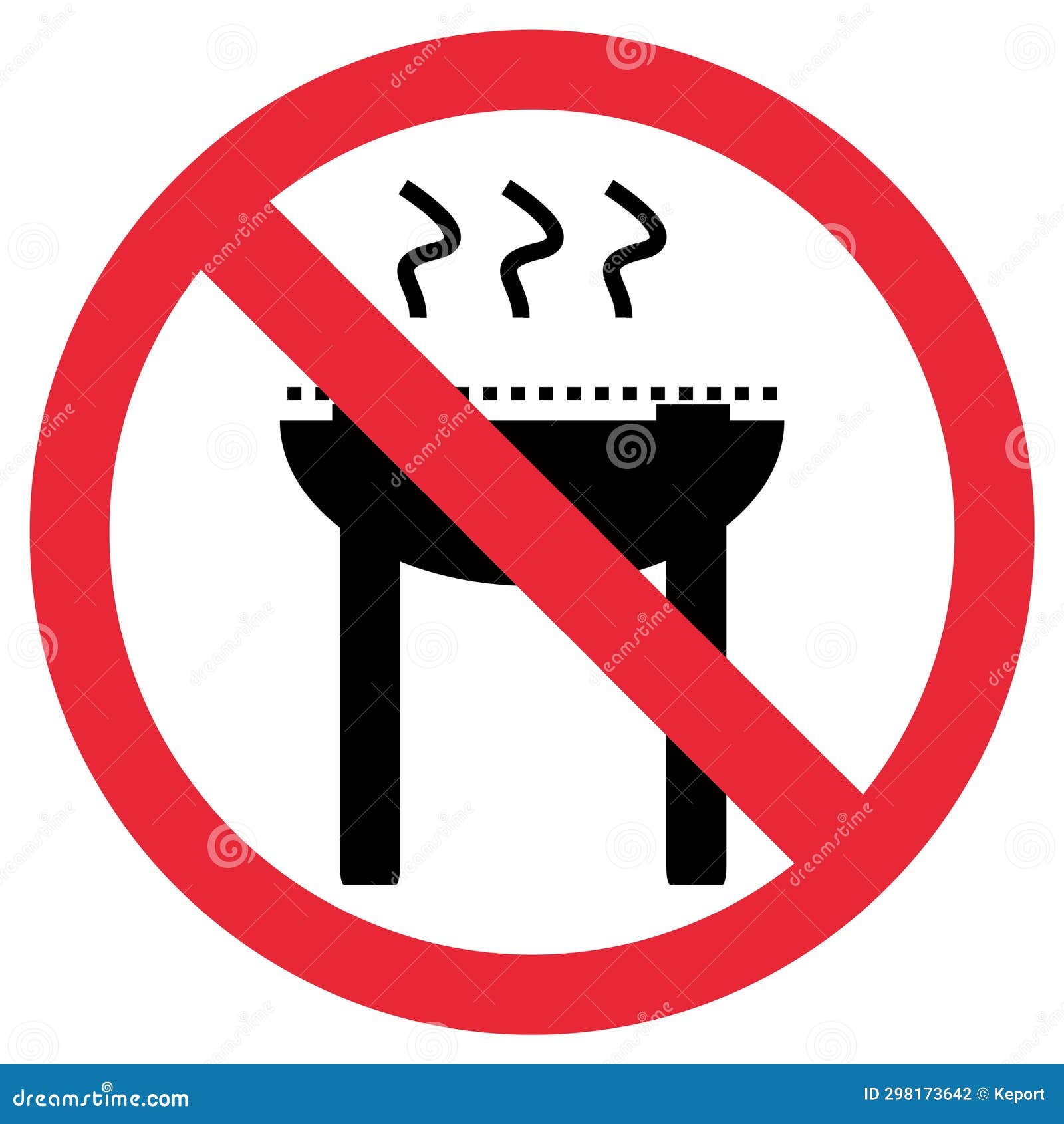 No Barbecue Allowed - Red Round Forbidden Sign or Button Stock ...