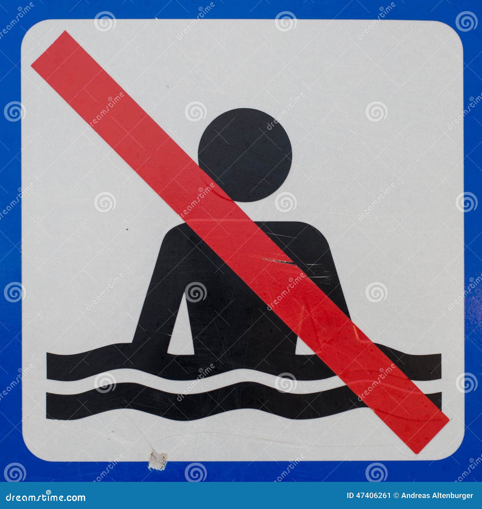 No bathing sign stock image. Image of bathing, caution - 47406261