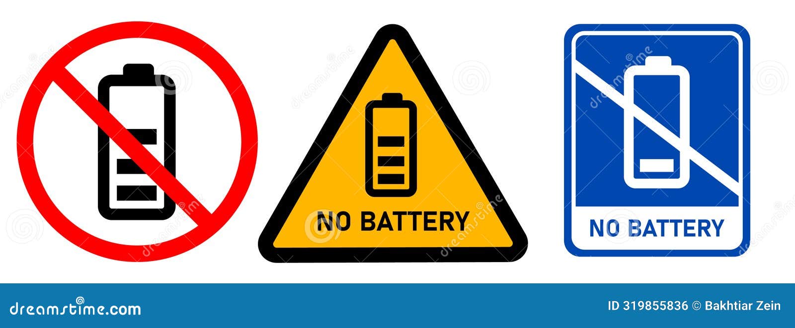 No Battery Allowed Restriction Of Cell Power Storage Danger Zone ...