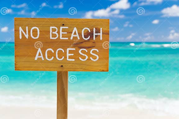 No Beach Access Sign, Horizontal Stock Image - Image of beautiful, sand ...