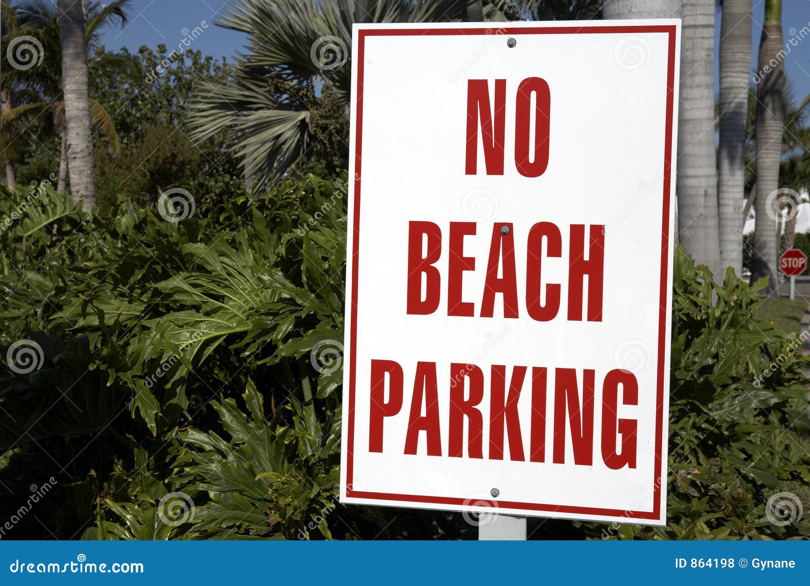 No beach parking sign stock photo. Image of exterior, florida - 864198
