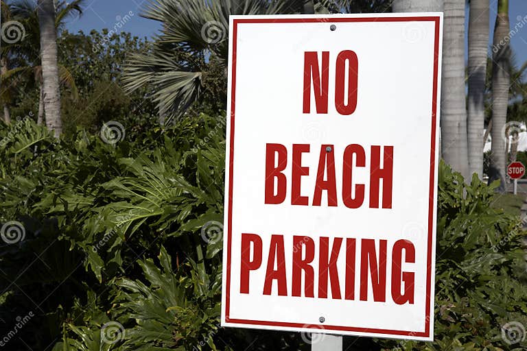 No beach parking sign stock photo. Image of exterior, florida - 864198