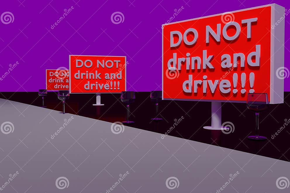 ¡No beba y no conduzca! stock de ilustración. Ilustración de ...