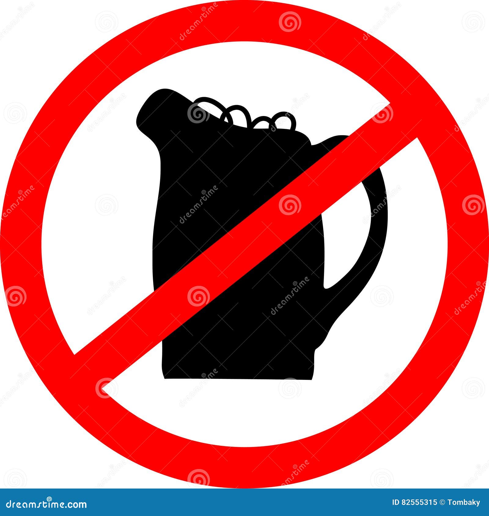 No Beer Sign. Illustration with Beerglass. Stock Illustration ...