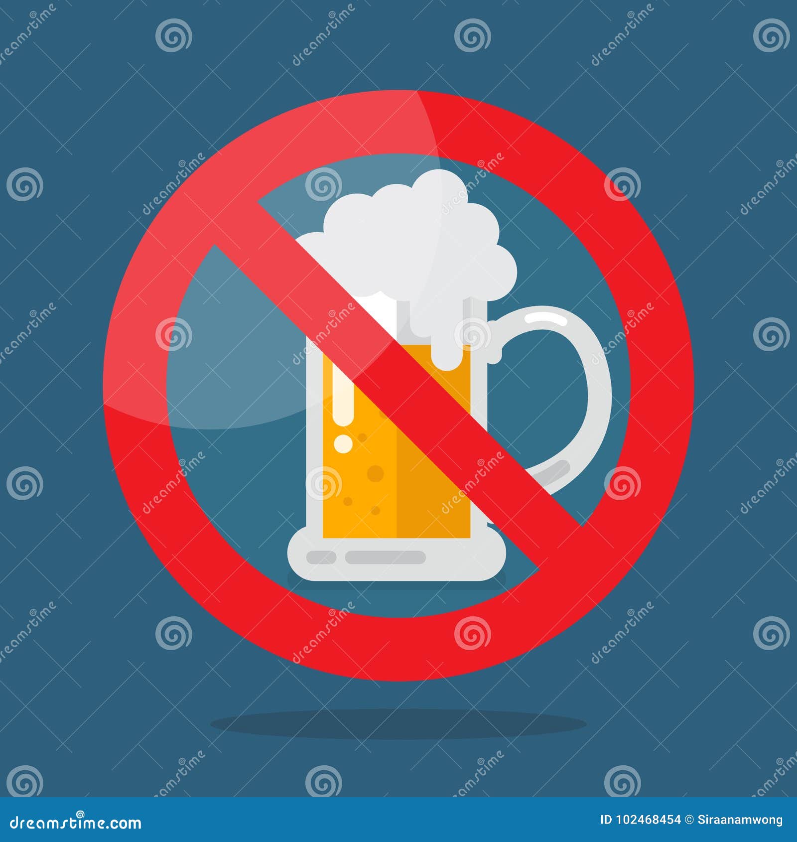 No beer symbol stock vector. Illustration of beverage - 102468454