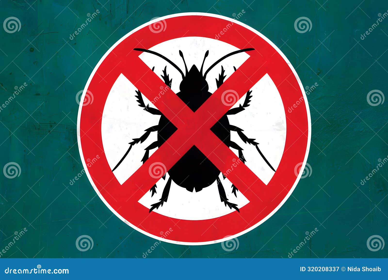 No Beetles or Cockroaches Allowed in this Area Stock Illustration ...