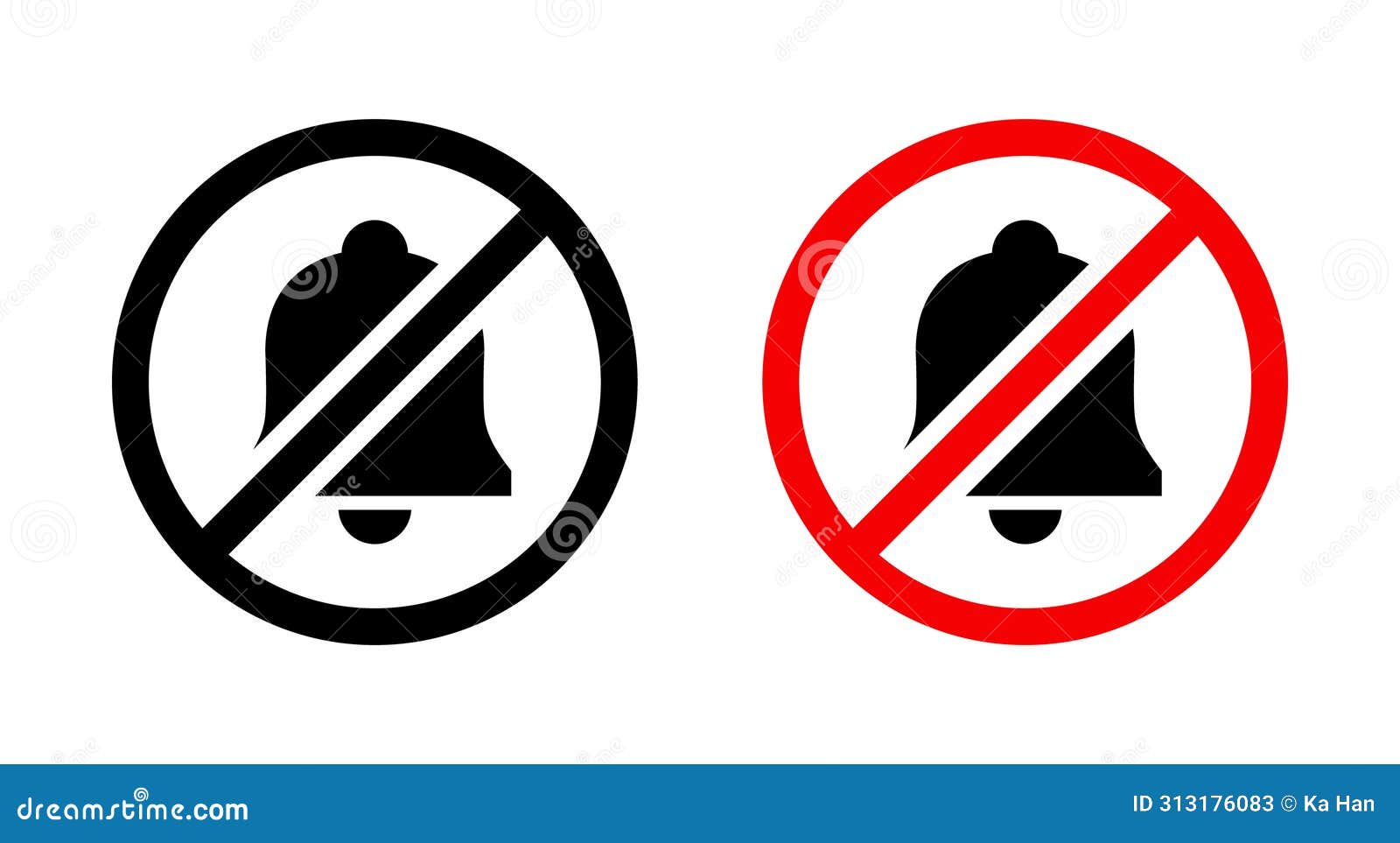 No Bell Sign Icon Vector. Mute Notification Symbol Stock Vector ...