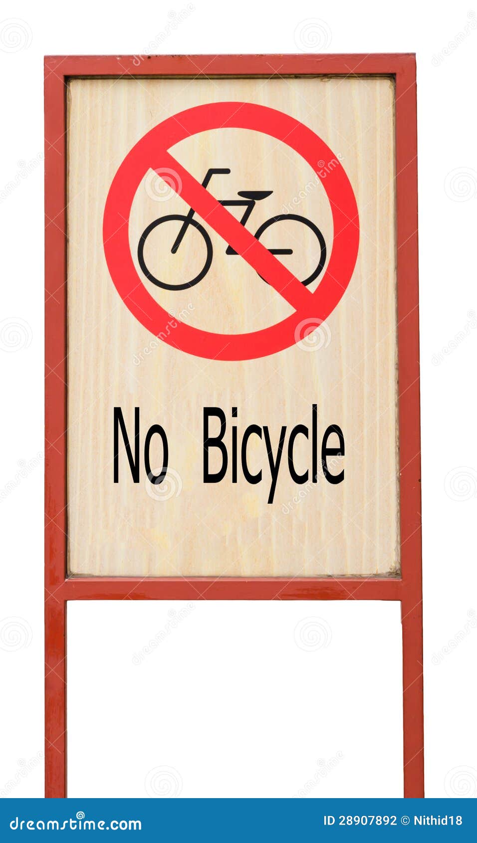 No Bicycle stock photo. Image of warning, bicycle, signal - 28907892