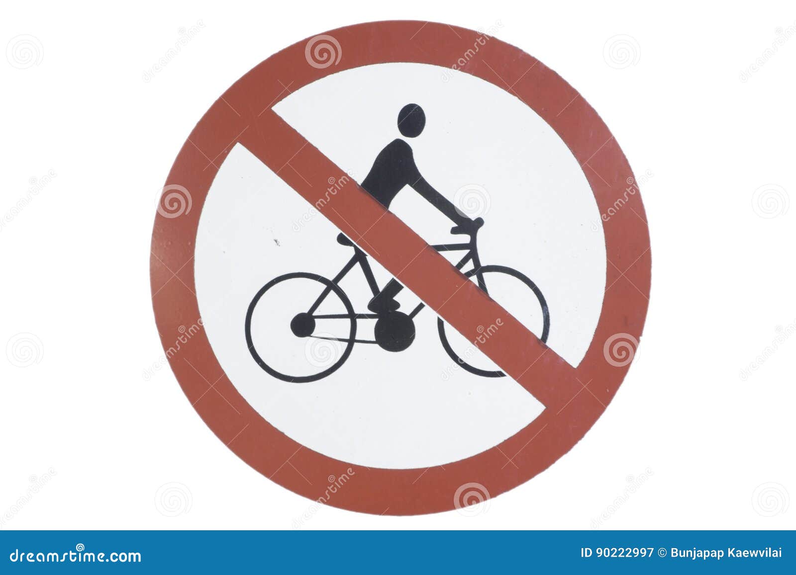 No bicycle entry symbol. stock image. Image of safety - 90222997