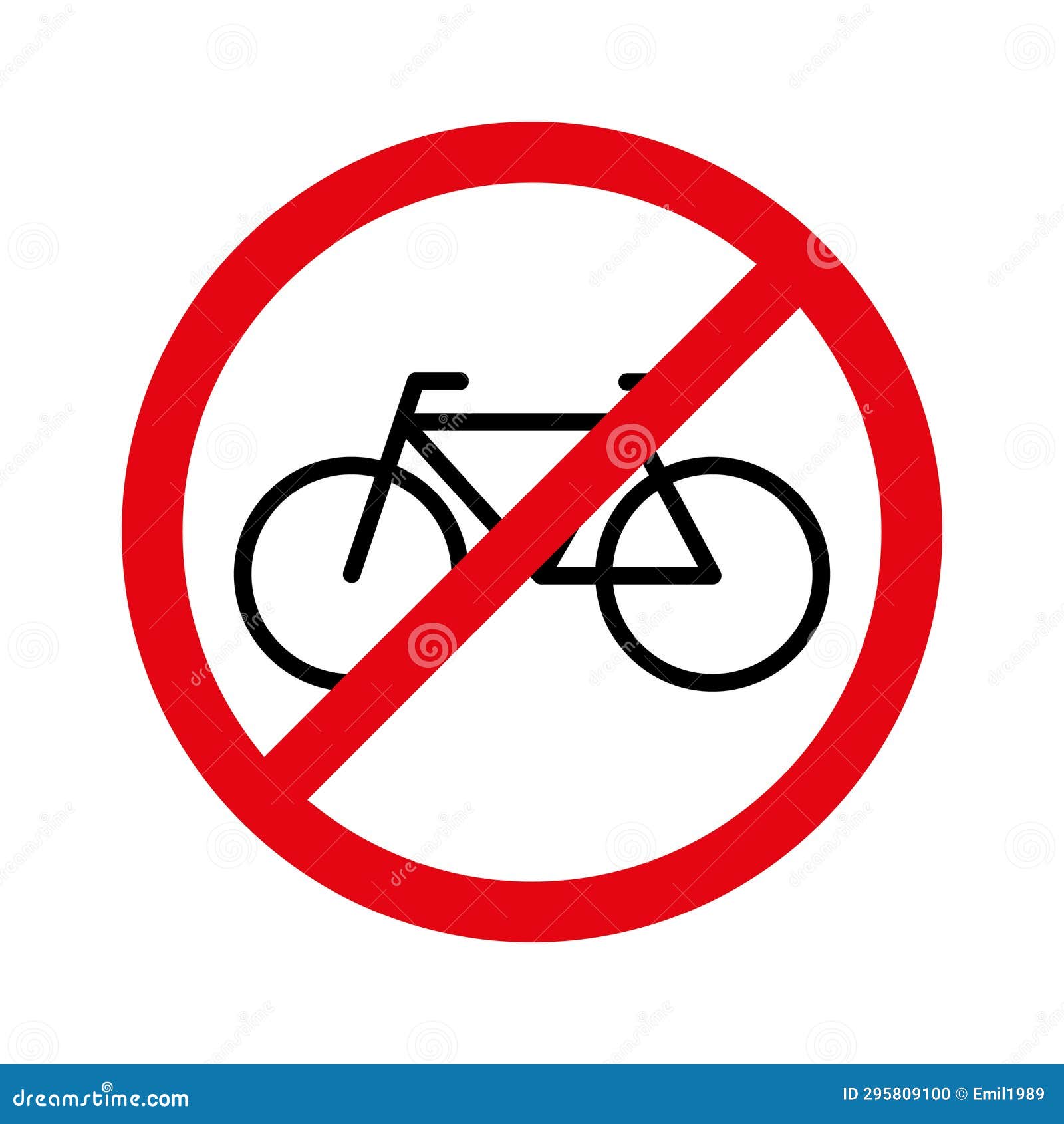 No Bicycle Sign Icon Symbol. Stock Vector - Illustration of prohibition ...
