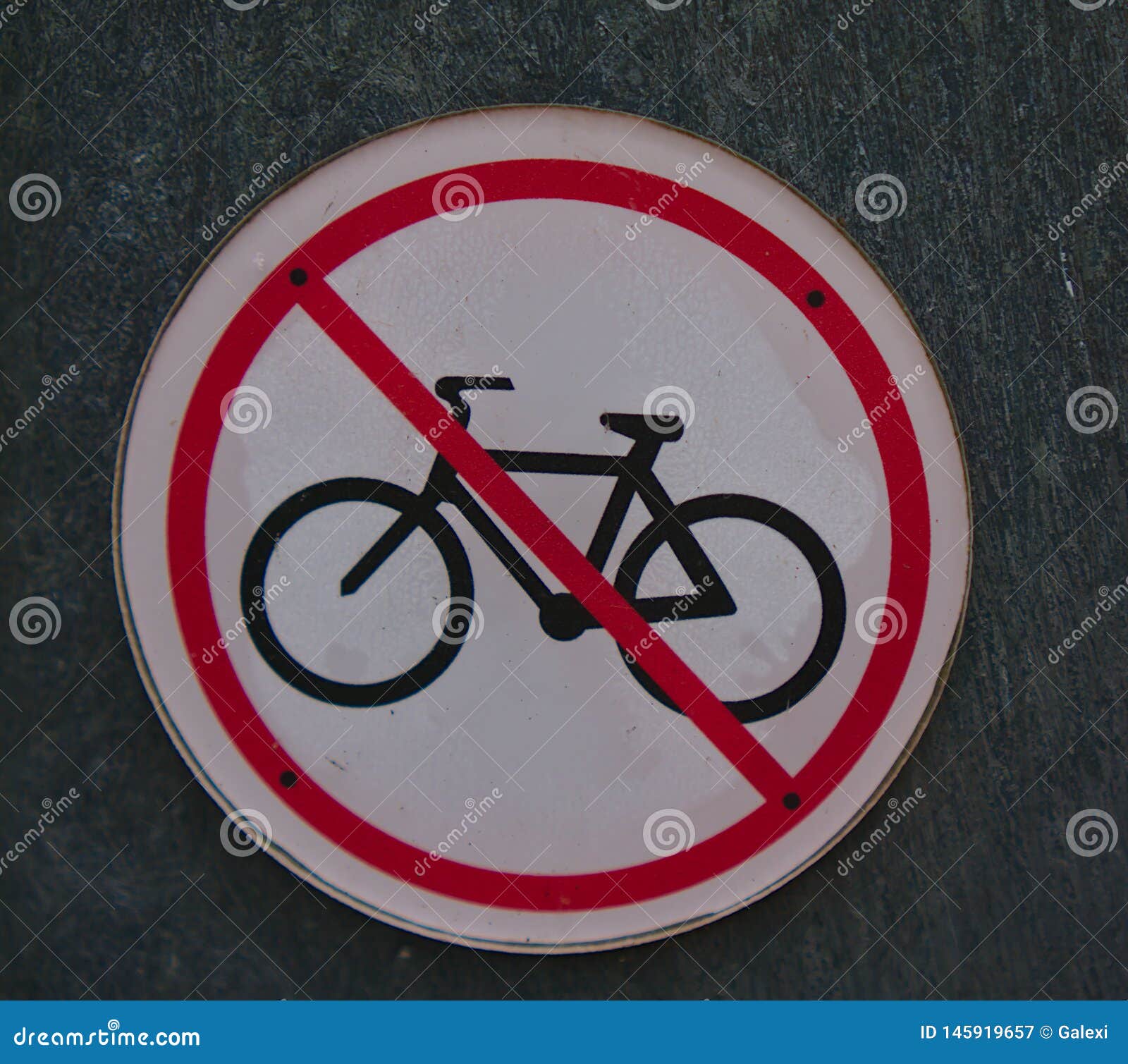 No Bicycle Sign in Round Shape Stock Image - Image of bicycle ...