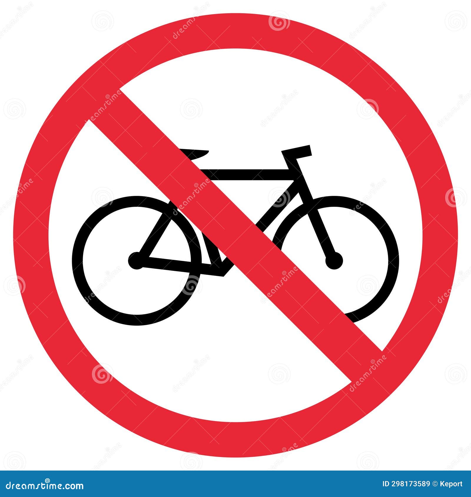 No Bikes Allowed - Red Round Forbidden Sign or Button Stock ...