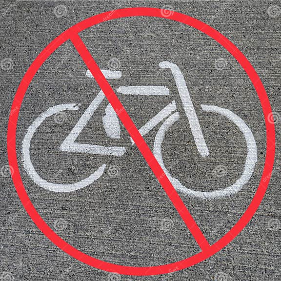 No Bikes Allowed. Stop Sign for Bicycles Stock Photo - Image of stop ...