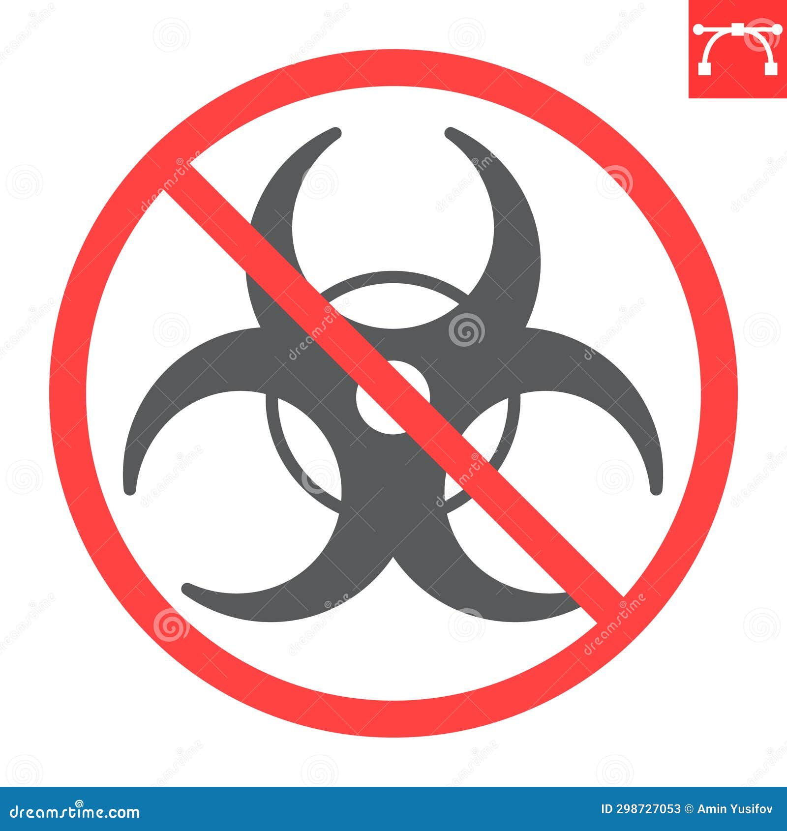 No biohazard glyph icon stock illustration. Illustration of pictogram ...