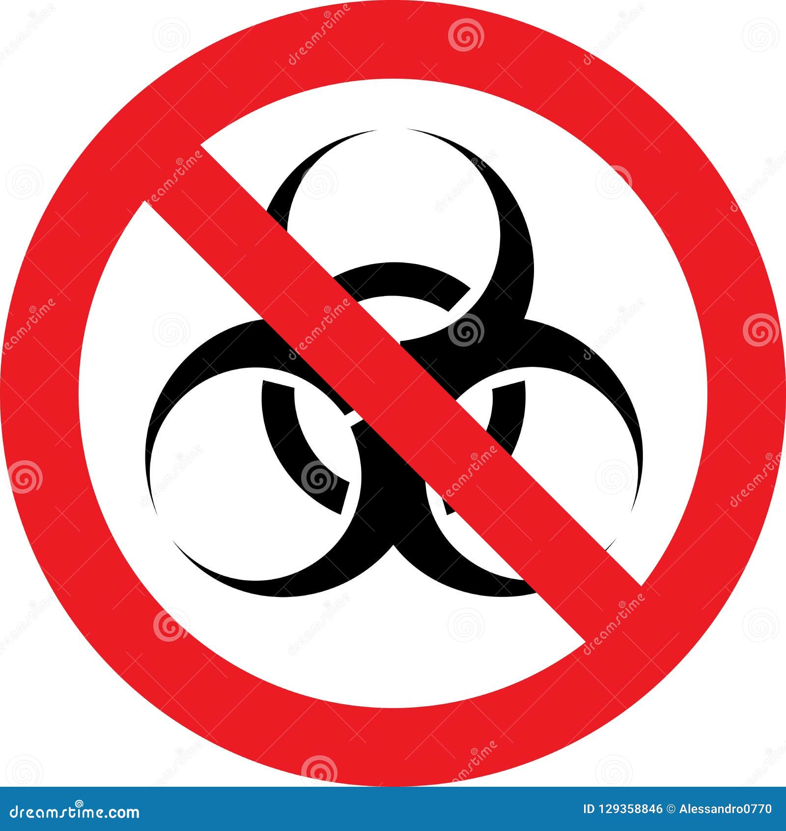 No Biohazard Substances Sign Stock Illustration - Illustration of icon ...