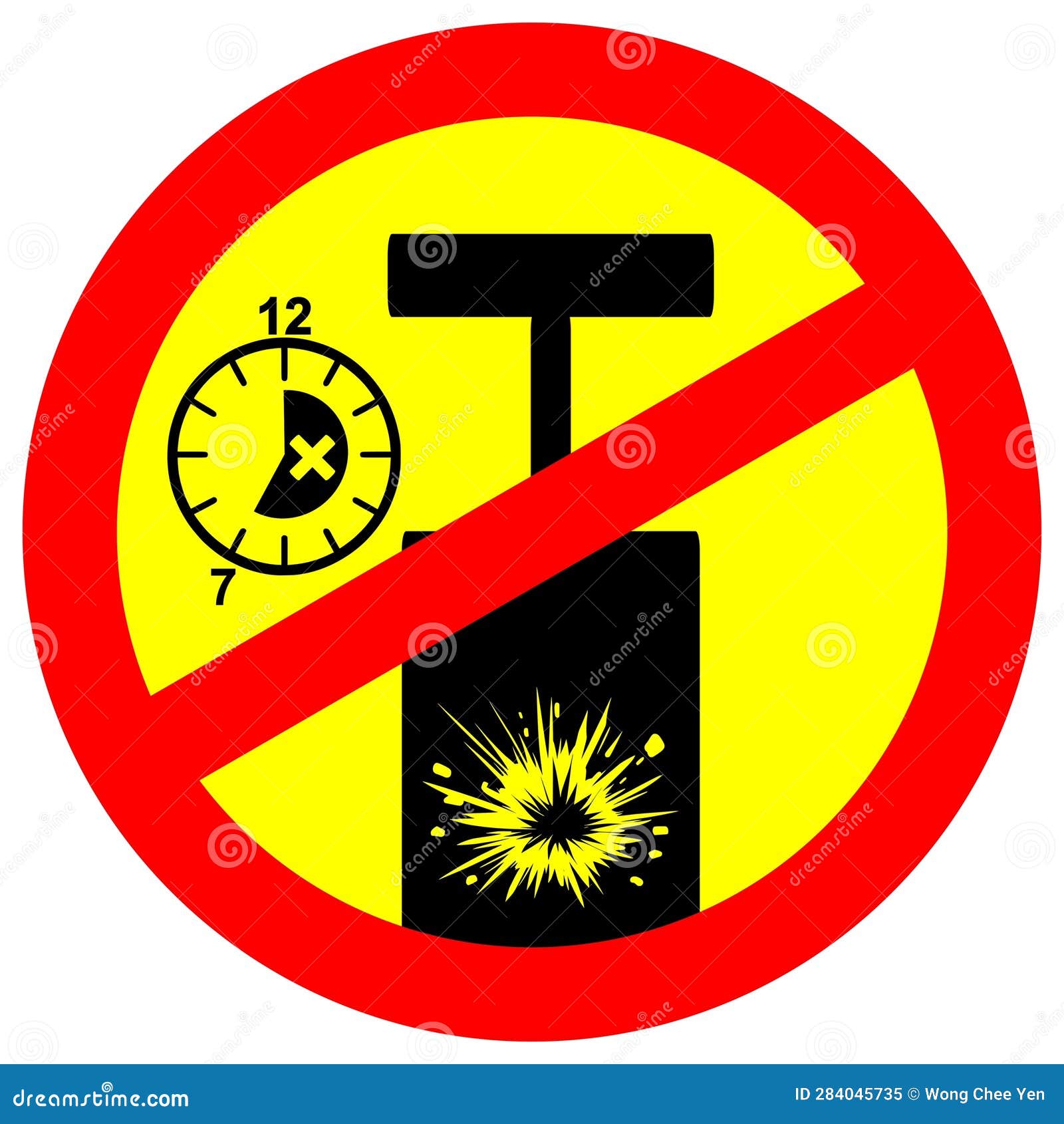 No Blasting from Midnight To 7am Warning Sign Vector Graphics Stock ...