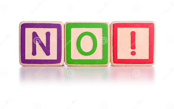NO! blocks stock photo. Image of color, toys, punishment - 997450