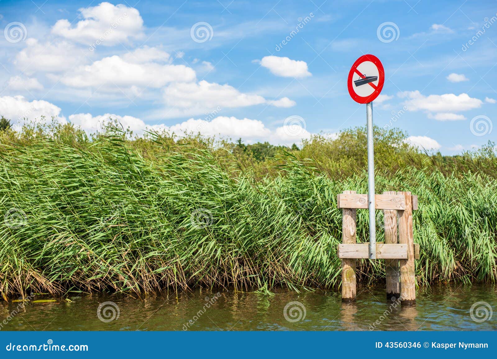 No boating sign at a lake stock photo. Image of outdoor - 43560346
