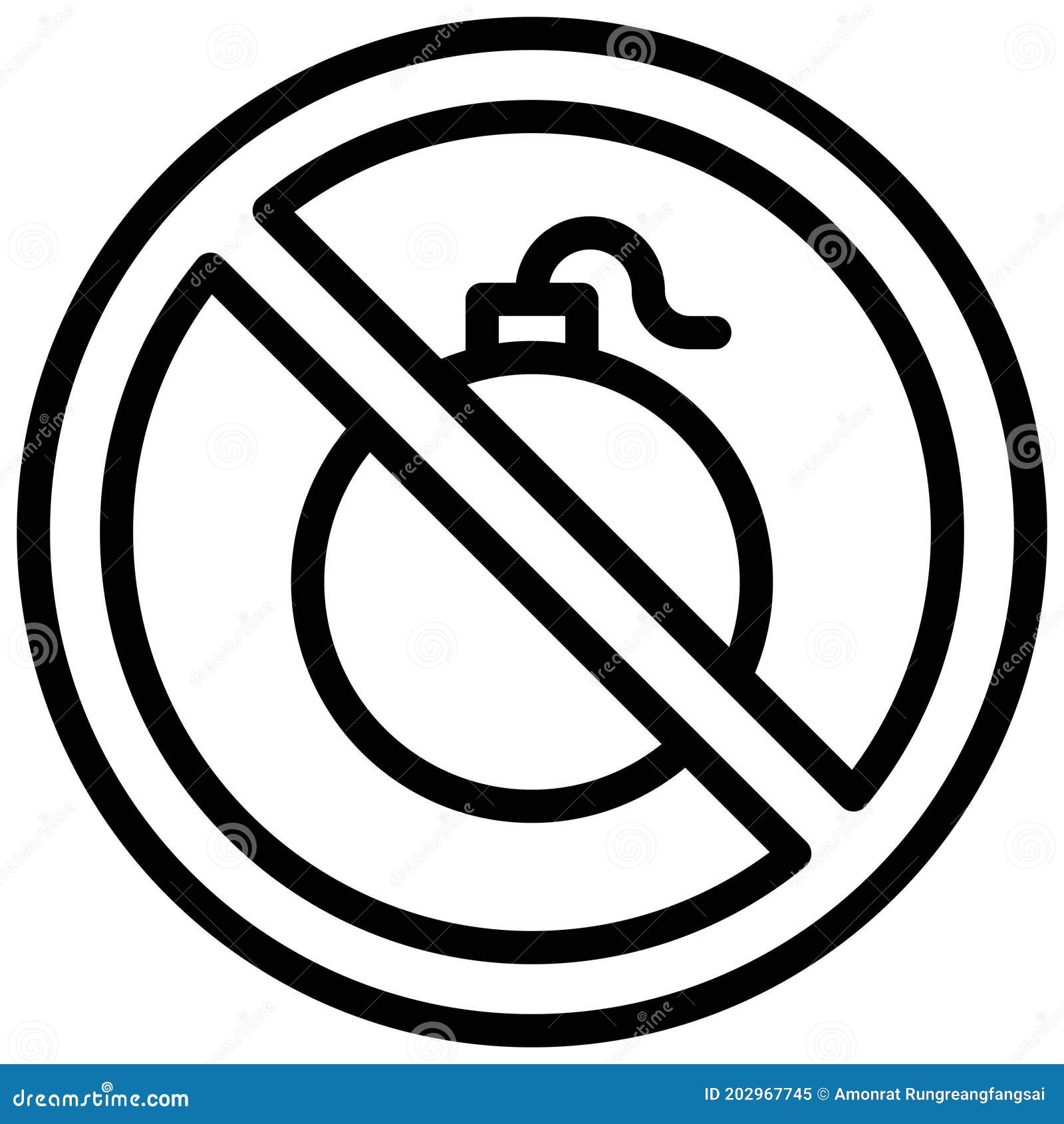 No Bomb Icon, Protest Related Vector Stock Vector - Illustration of ...