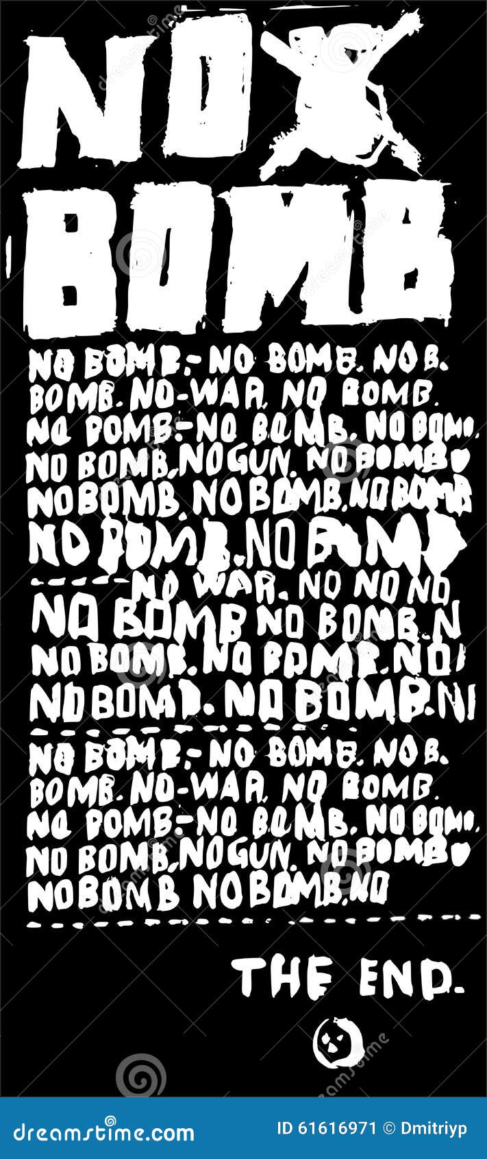 No bomb stock vector. Illustration of title, guns, peace - 61616971