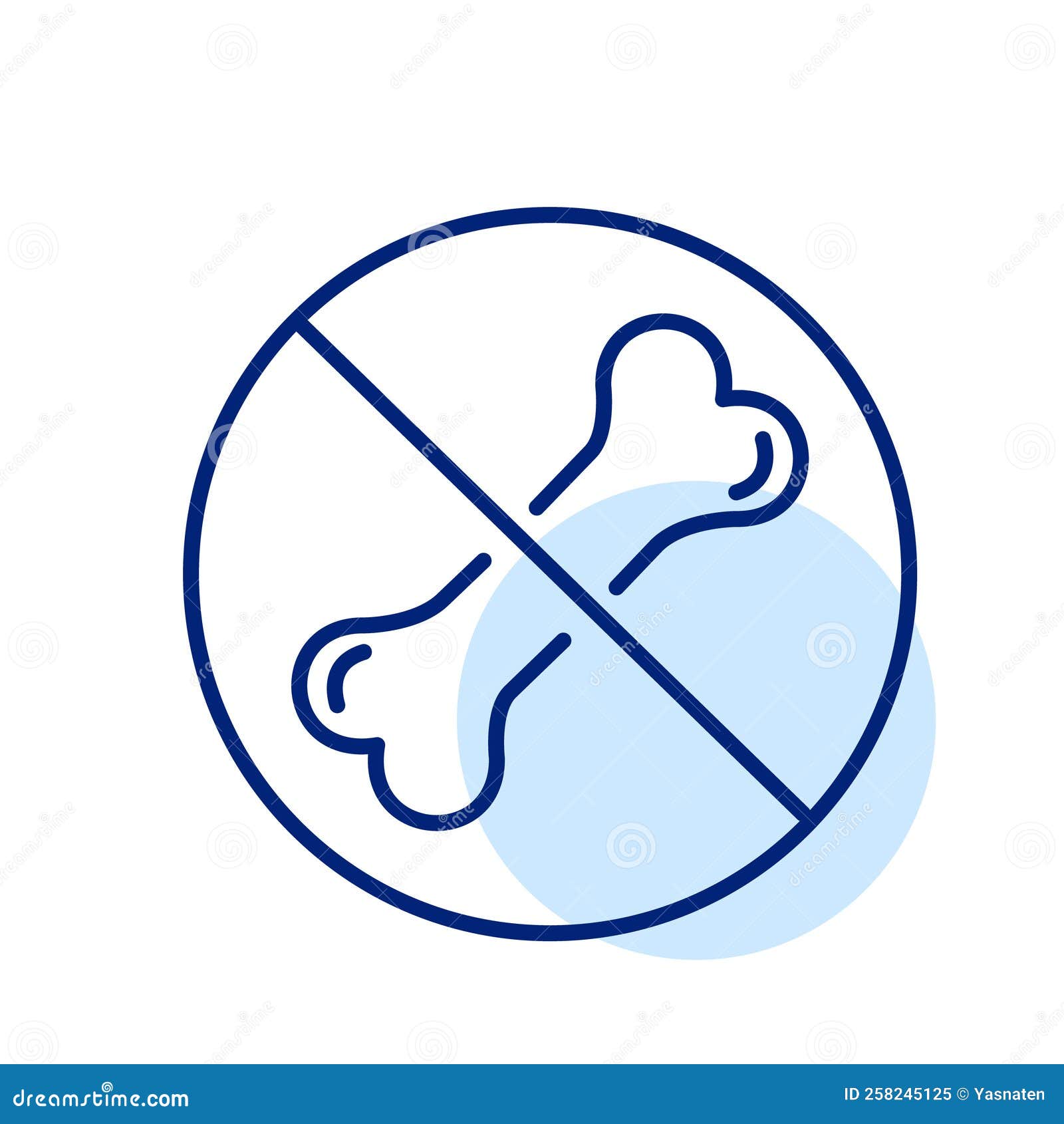 No Bone Symbol. Pixel Perfect Editable Stroke Line Icon Stock Vector ...