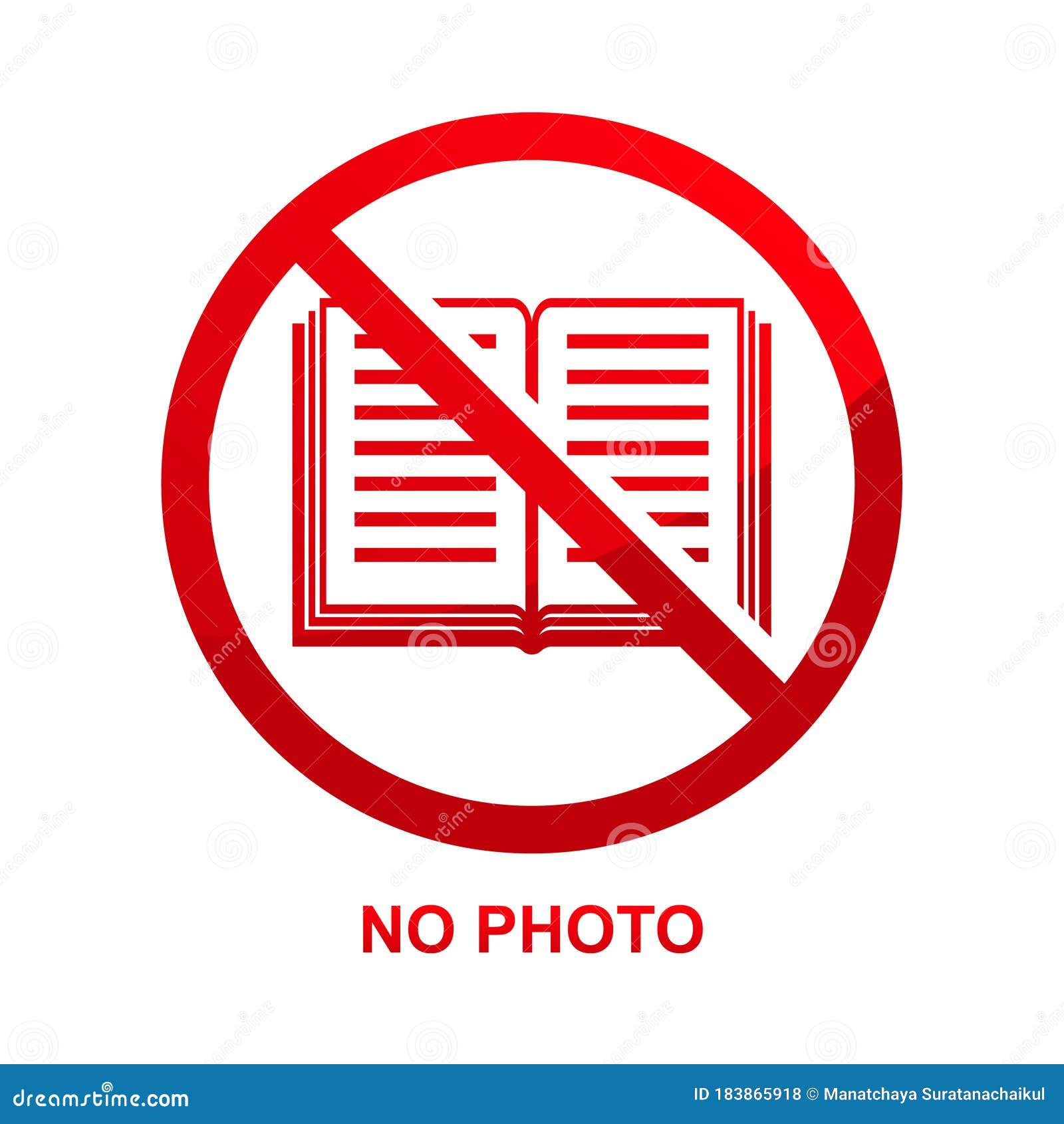 No Book Sign Isolated on White Background Stock Vector - Illustration ...