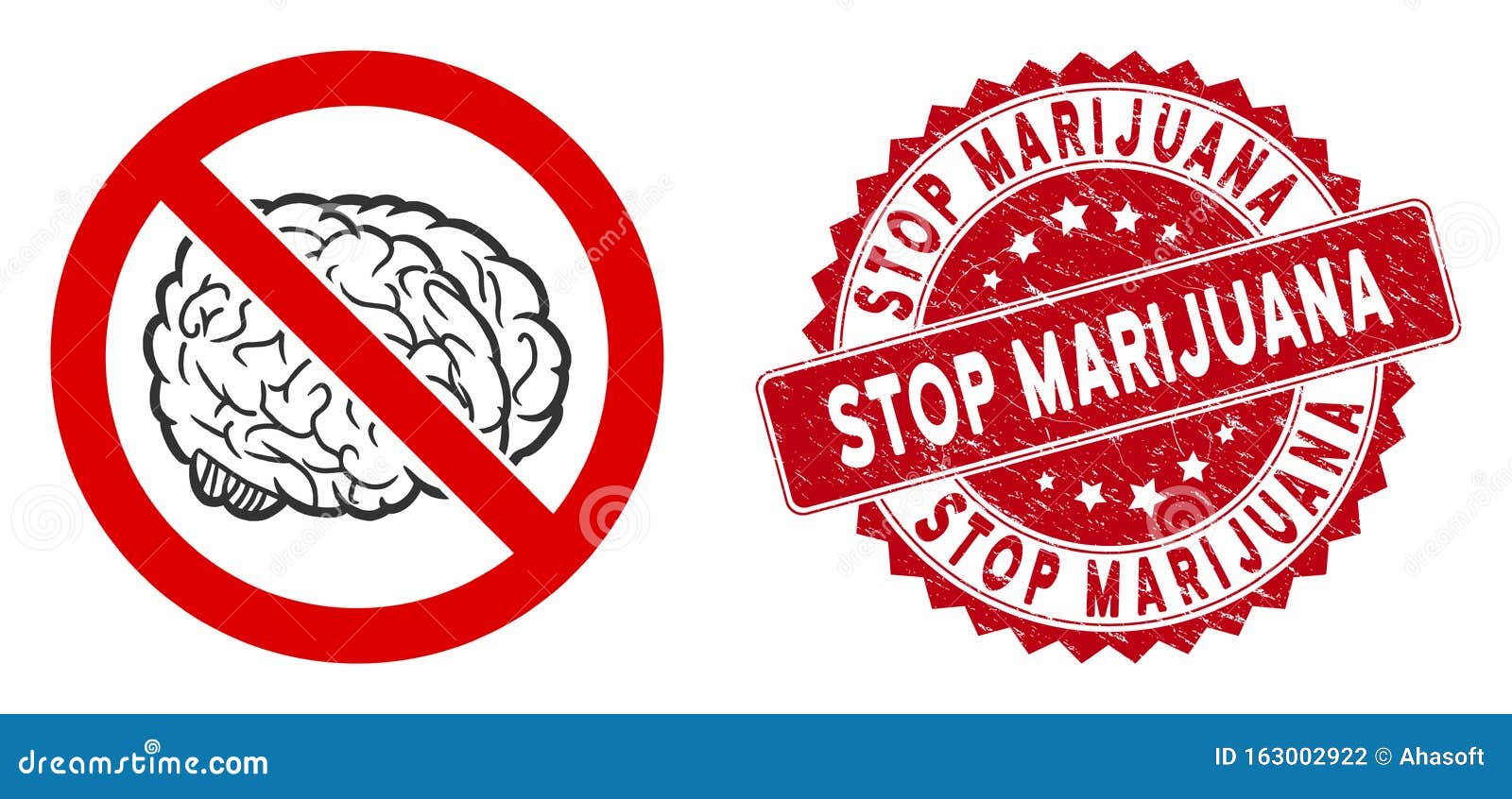 No Brain Icon with Distress Stop Marijuana Stamp Stock Illustration ... No Brain Icon with Distress Stop Marijuana Stamp Stock Illustration ...