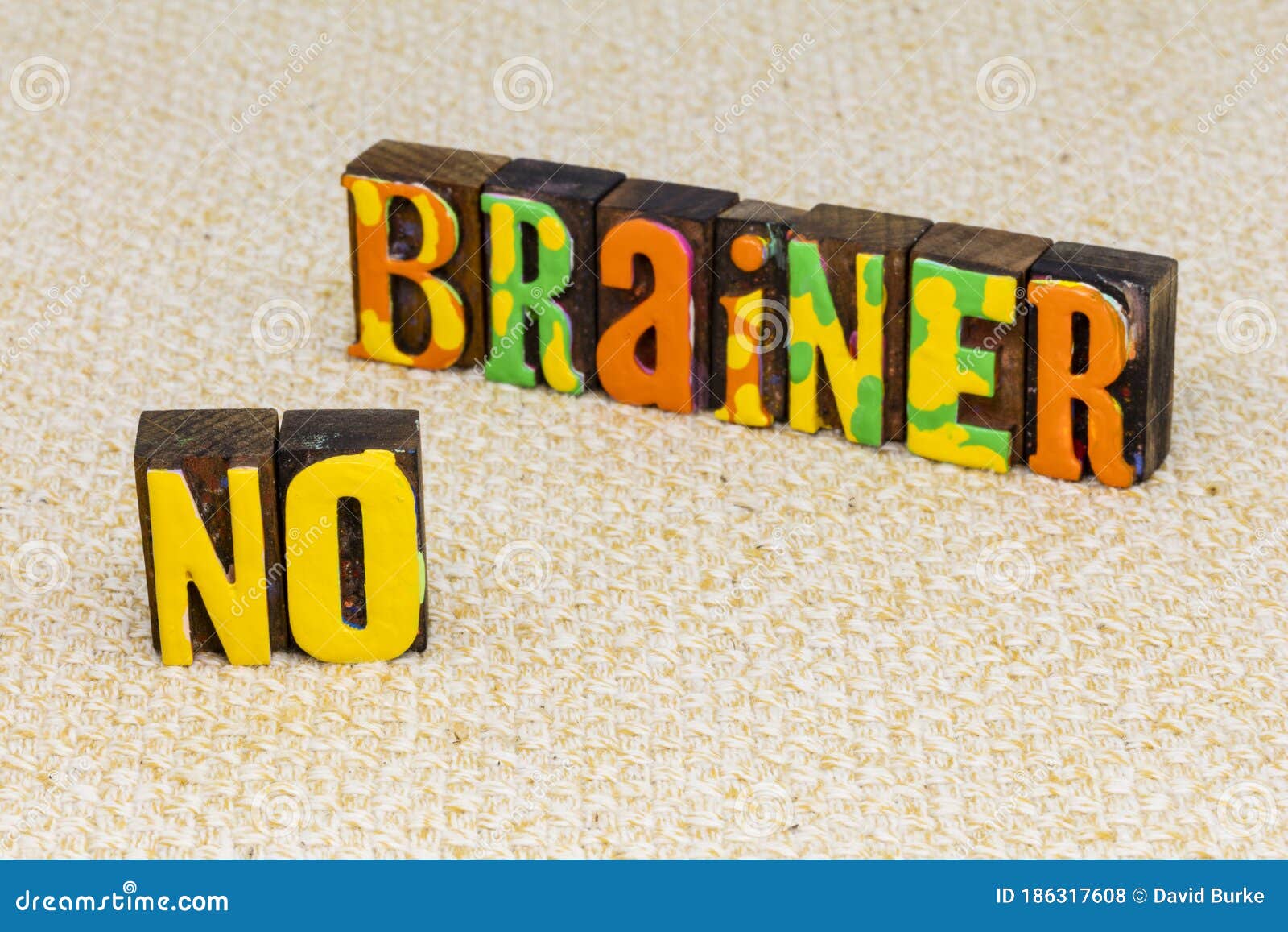 No Brainer Abstract Choice Direction Opportunity Wisdom Answer Stock ...