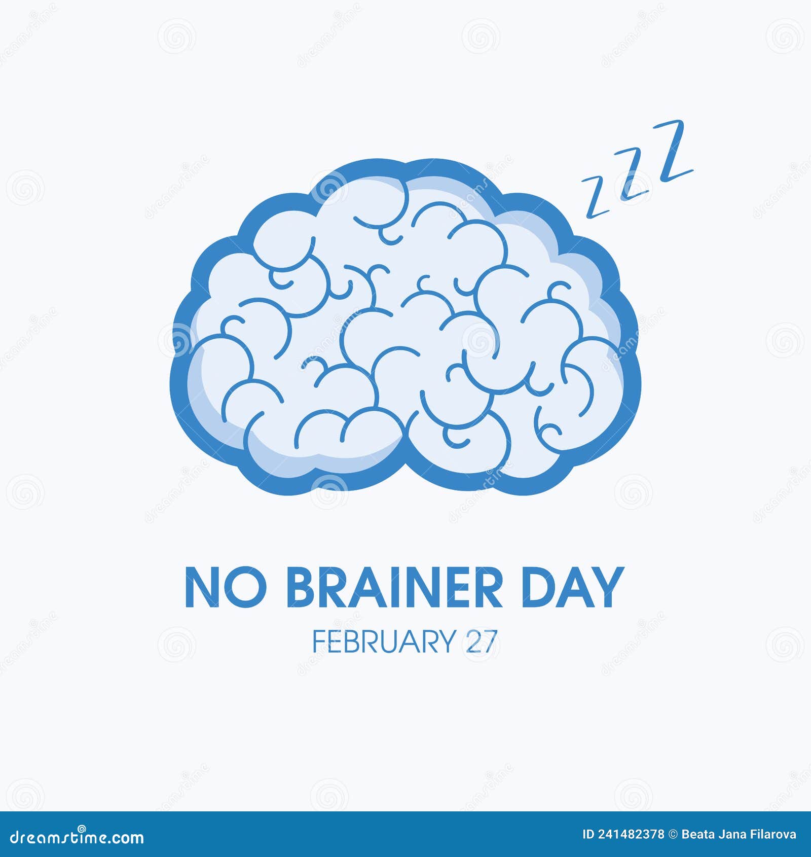 No Brainer Day vector stock vector. Illustration of celebration - 241482378