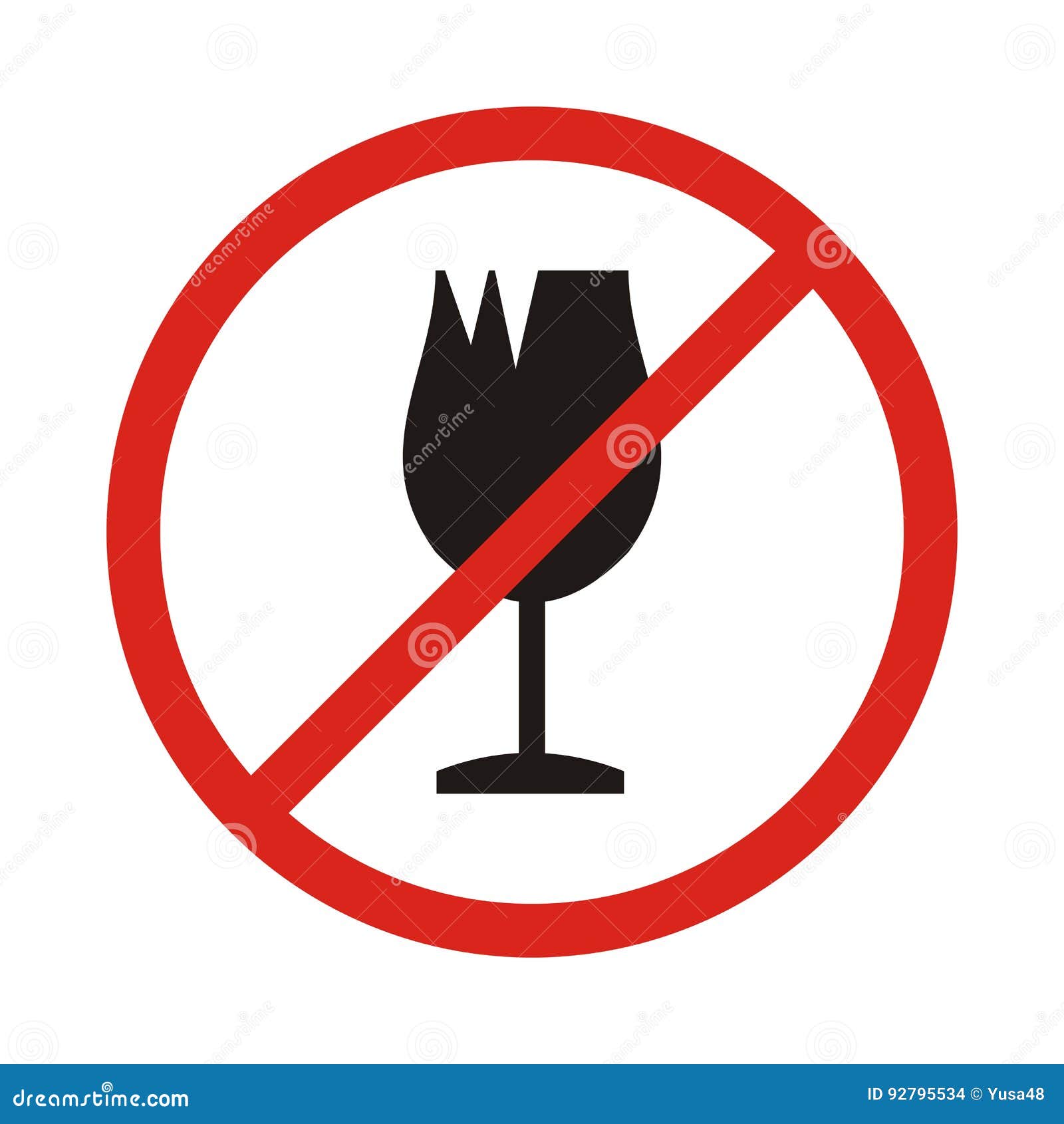 No broken glass sign stock vector. Illustration of sign - 92795534