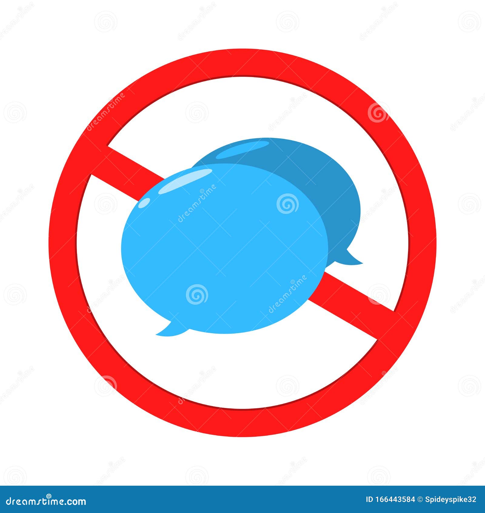 No Bubble Speech Allowed. Abstract Vector Illustration Stock Vector ...