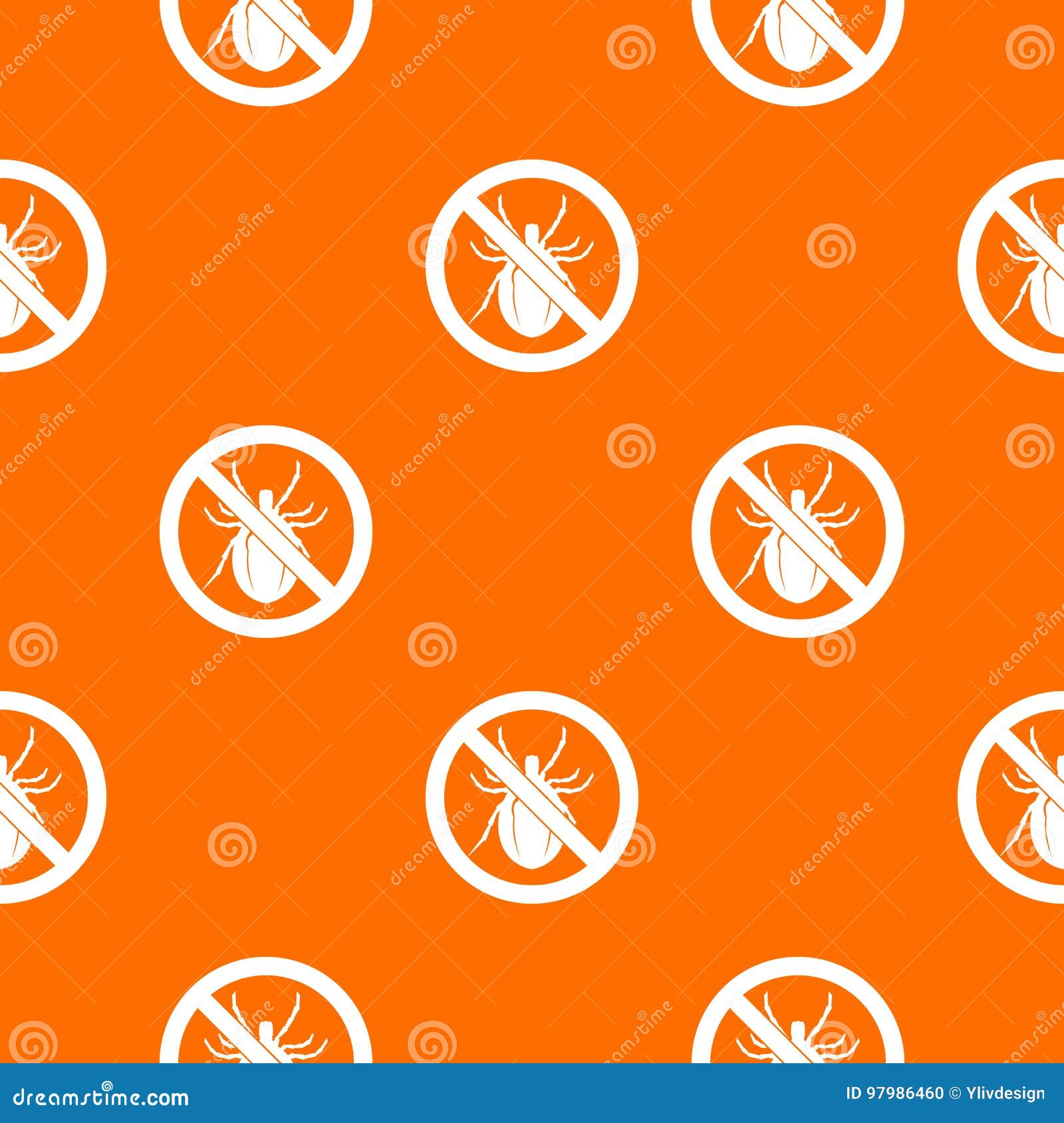 No Bug Sign Pattern Seamless Stock Vector - Illustration of destruction ...