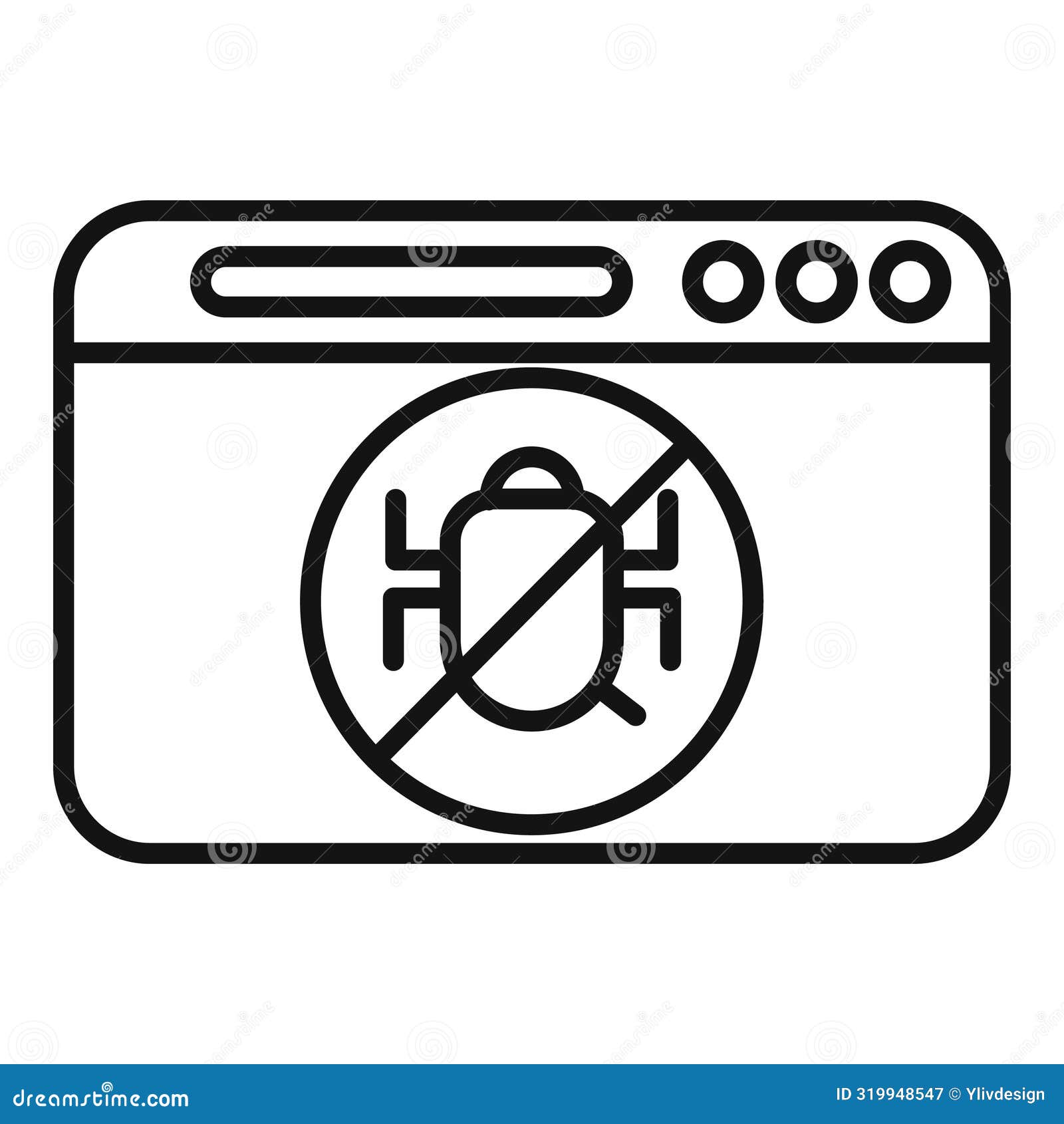 No Bug Software Concept Icon Stock Vector - Illustration of antivirus ...