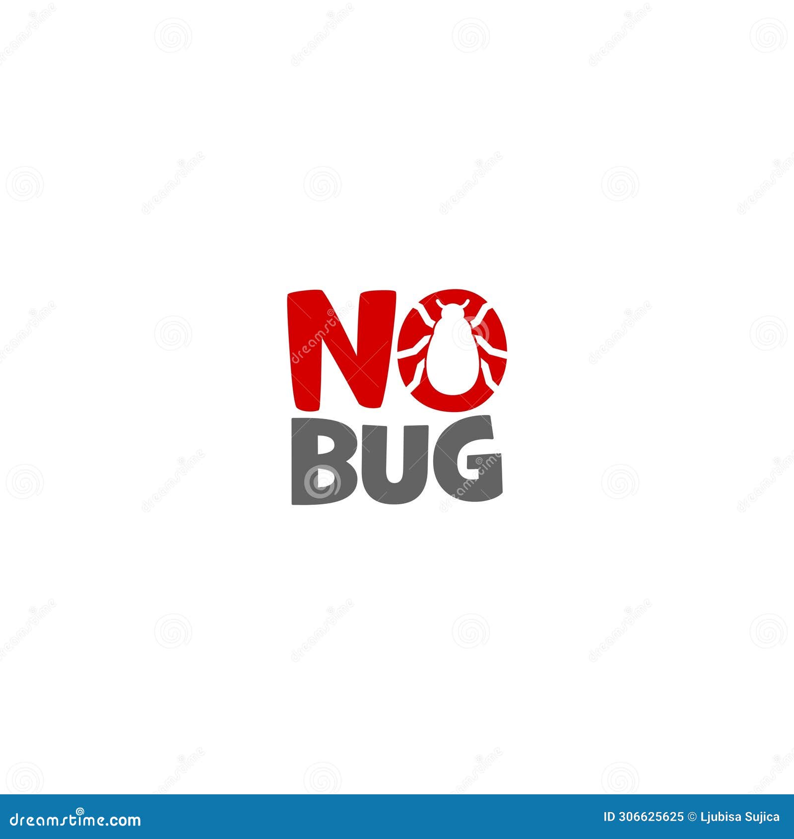 No Bugs Logo Isolated on White Background Stock Vector - Illustration ...