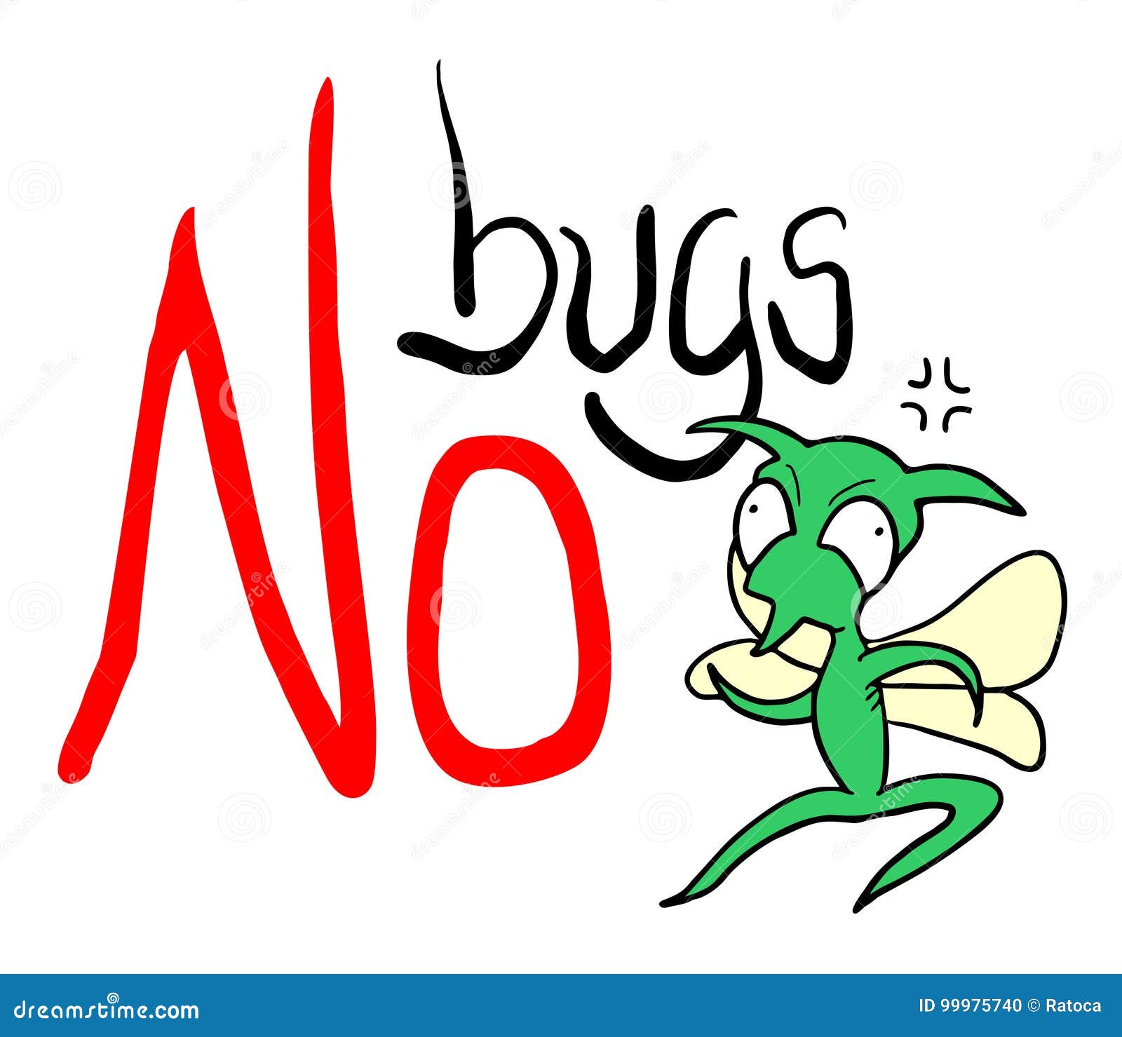 No bugs message stock vector. Illustration of vetor, creative - 99975740