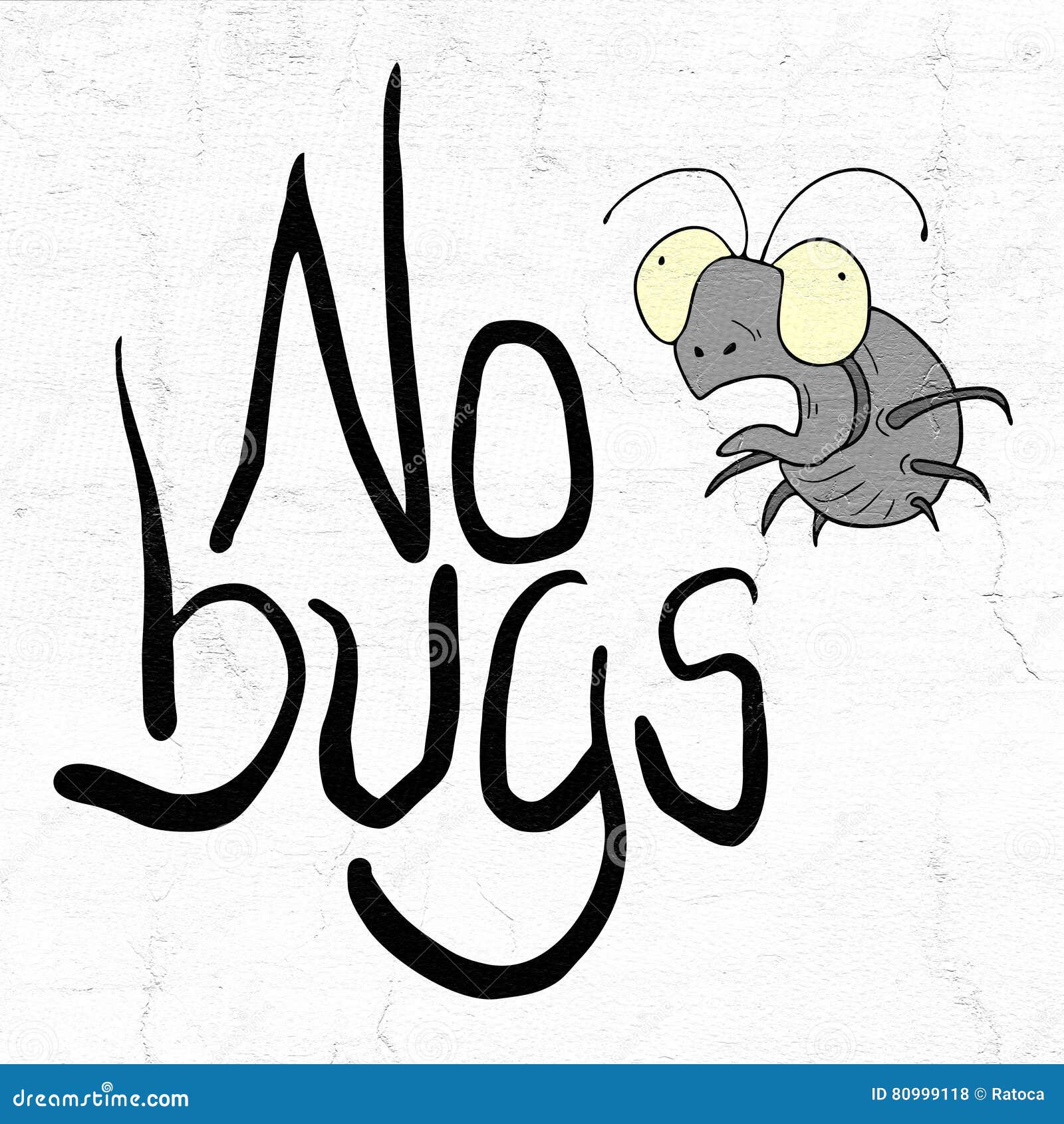 No bugs message stock illustration. Illustration of animal - 80999118