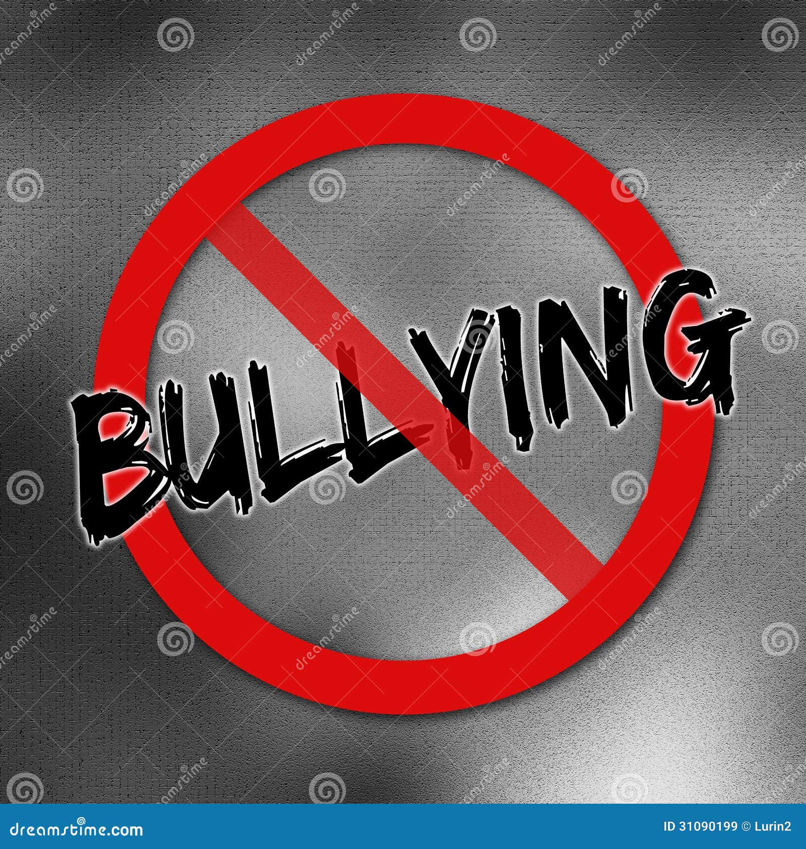 No Bulling Prohibition Sign Stock Illustration - Illustration of bully ...