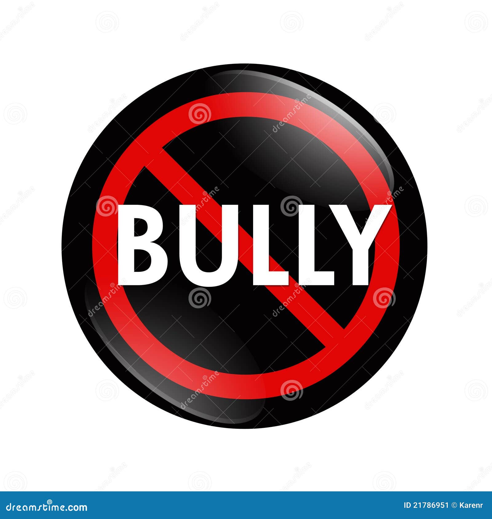No Bully Button Royalty-Free Stock Photo | CartoonDealer.com #21786951