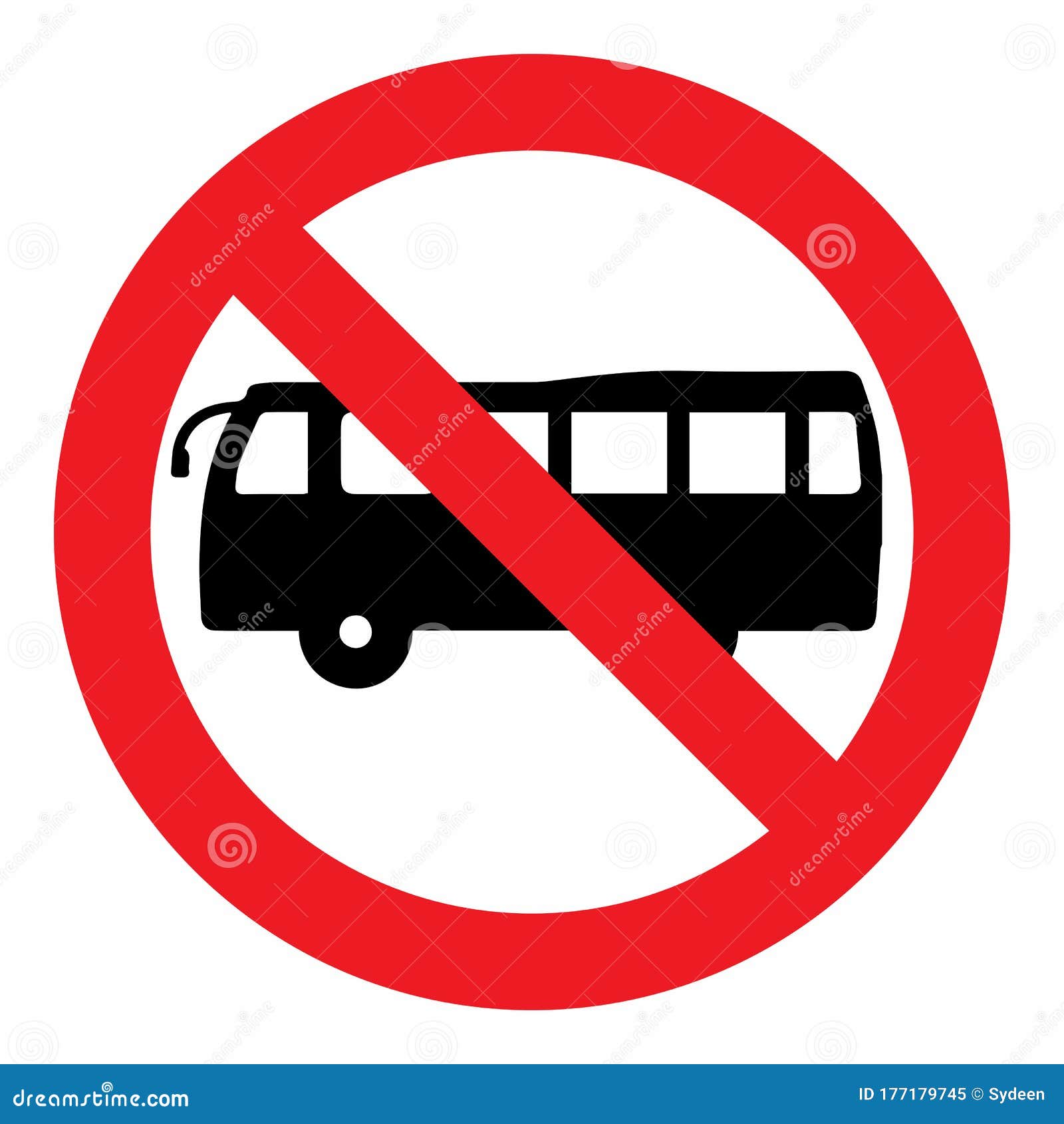 No bus allowed stock illustration. Illustration of attention - 177179745