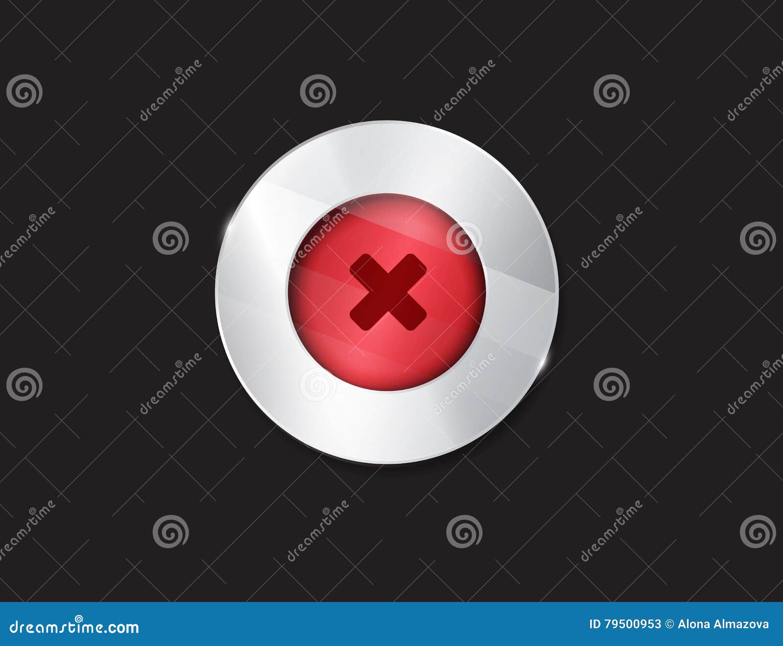 No button. cross stock vector. Illustration of choice - 79500953