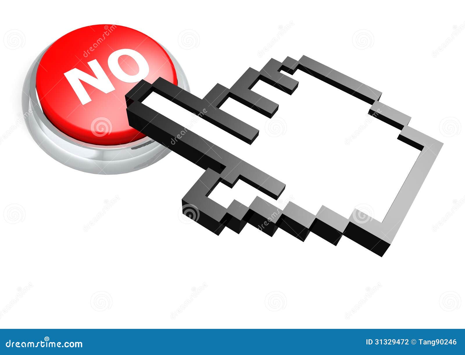 No button with hand cursor stock illustration. Illustration of global ...