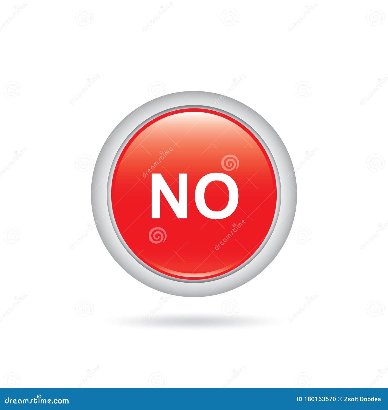 Red Button Icon. Vector Design Isolated on White Background Stock ...