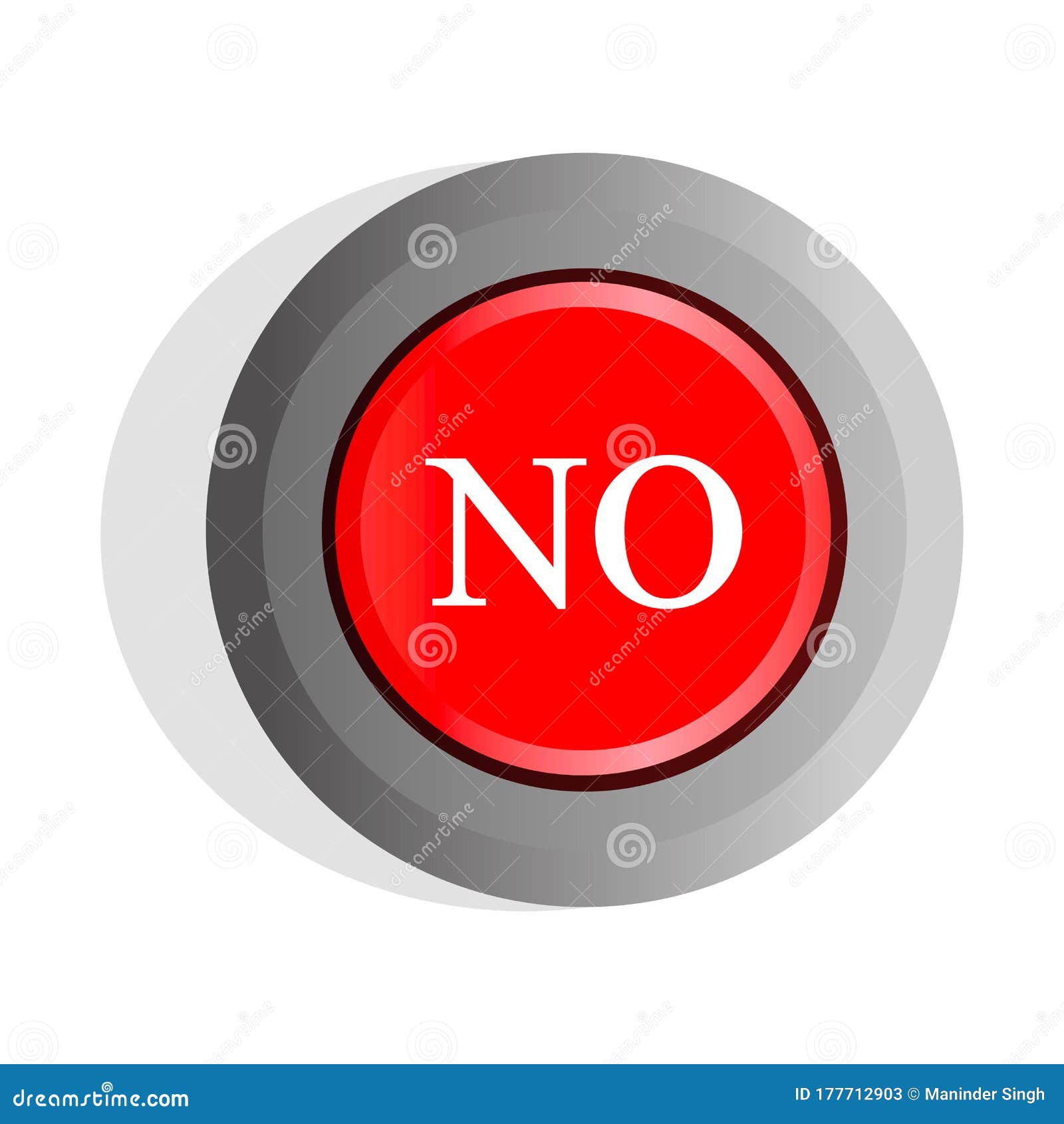 No Button. stock illustration. Illustration of labeled - 177712903