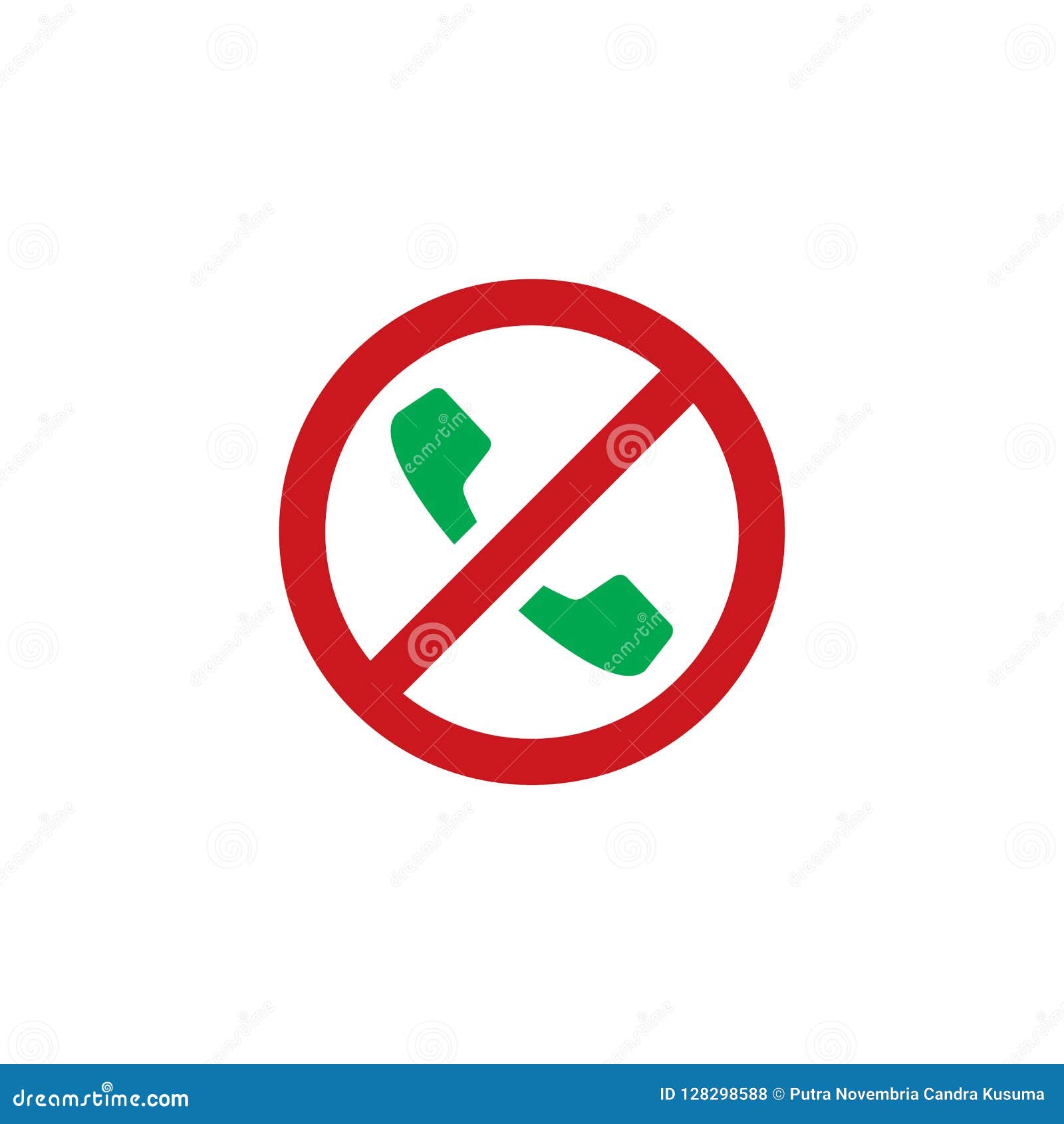 No Call Logo Icon Design stock vector. Illustration of logotype - 128298588