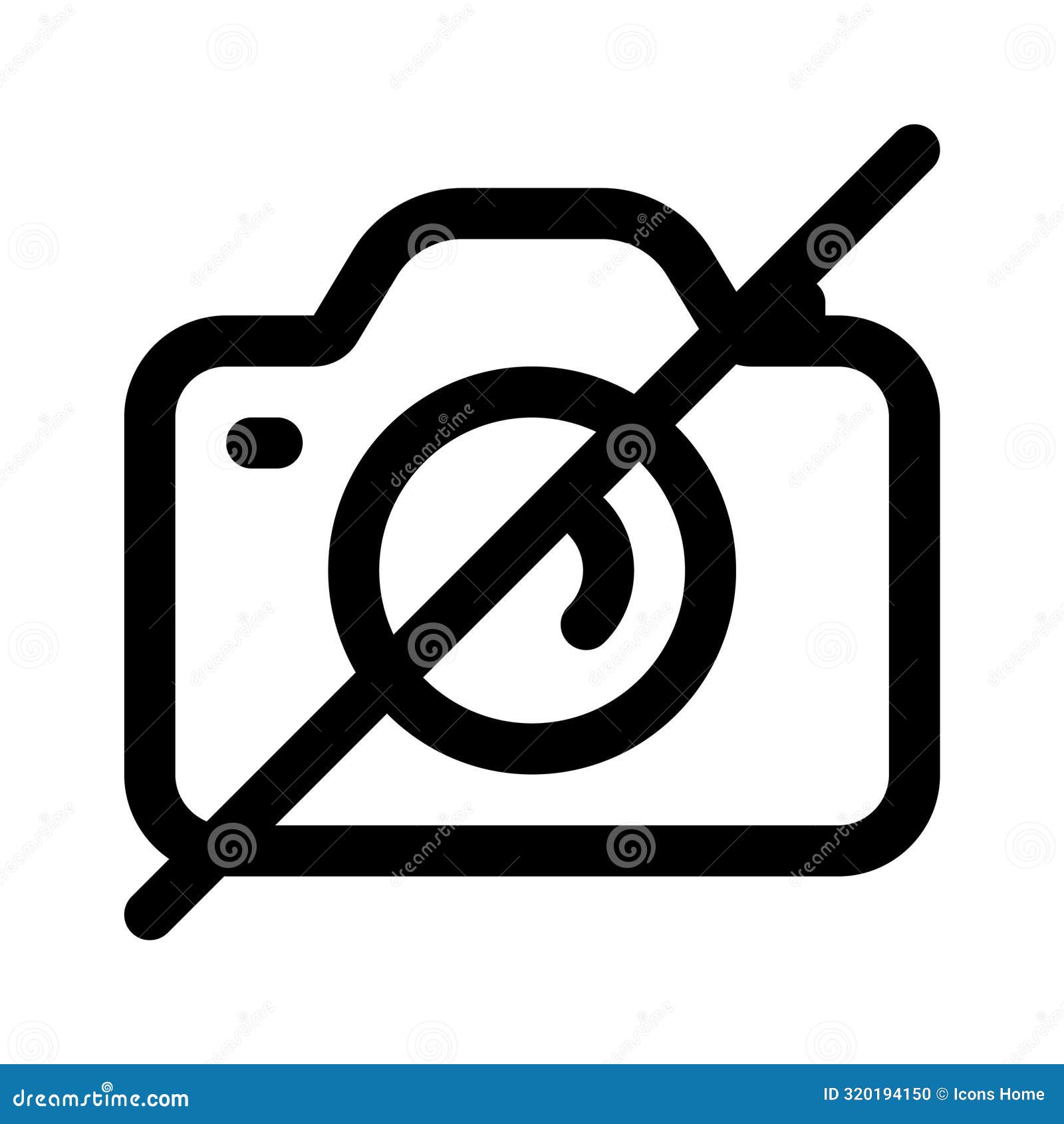 No Camera Icon Design Isolated on White Background Stock Vector ...