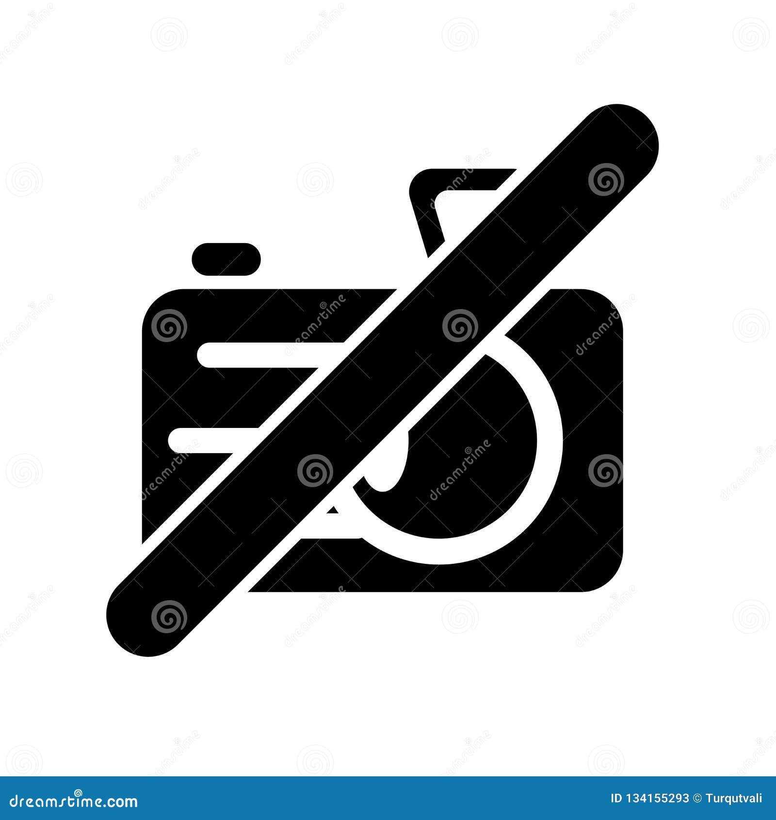No Camera Icon Vector Sign and Symbol Isolated on White Background, No ...